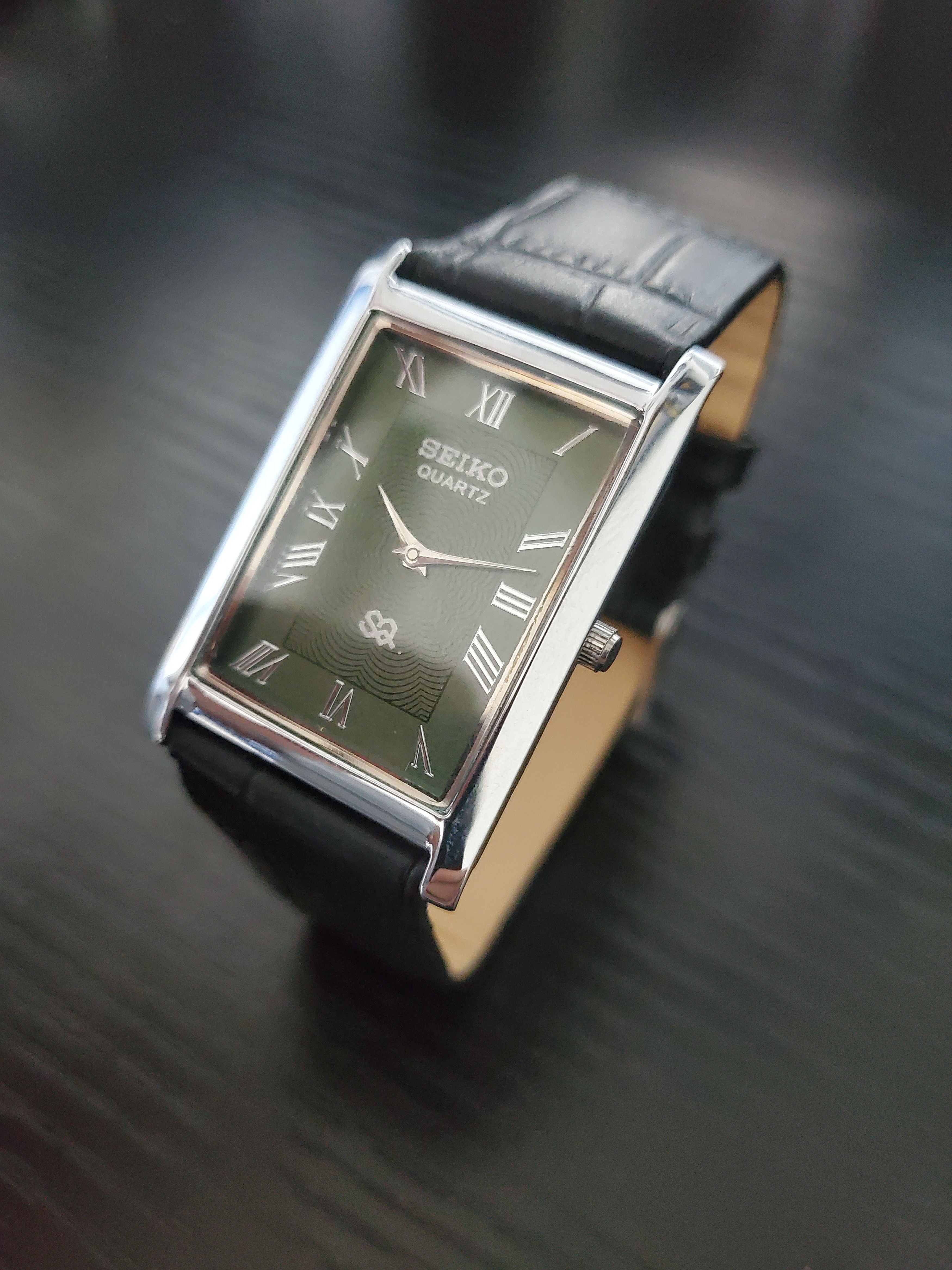 Seiko 🔥Rare - Vintage Seiko Slim Tank Quartz Men's Leather Watch | Grailed