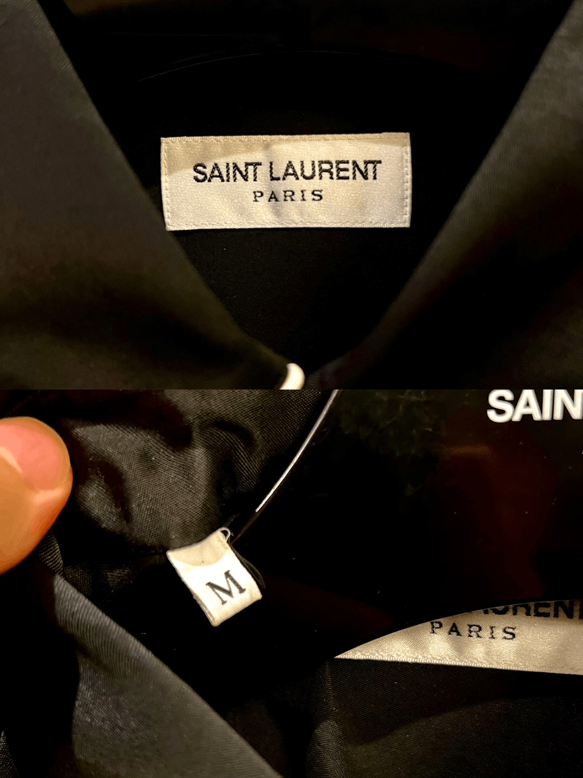 Hedi Slimane × Saint Laurent Paris Sz 39 Saint Laurent Paris 16FW Runway Silk Western Shirt ...
