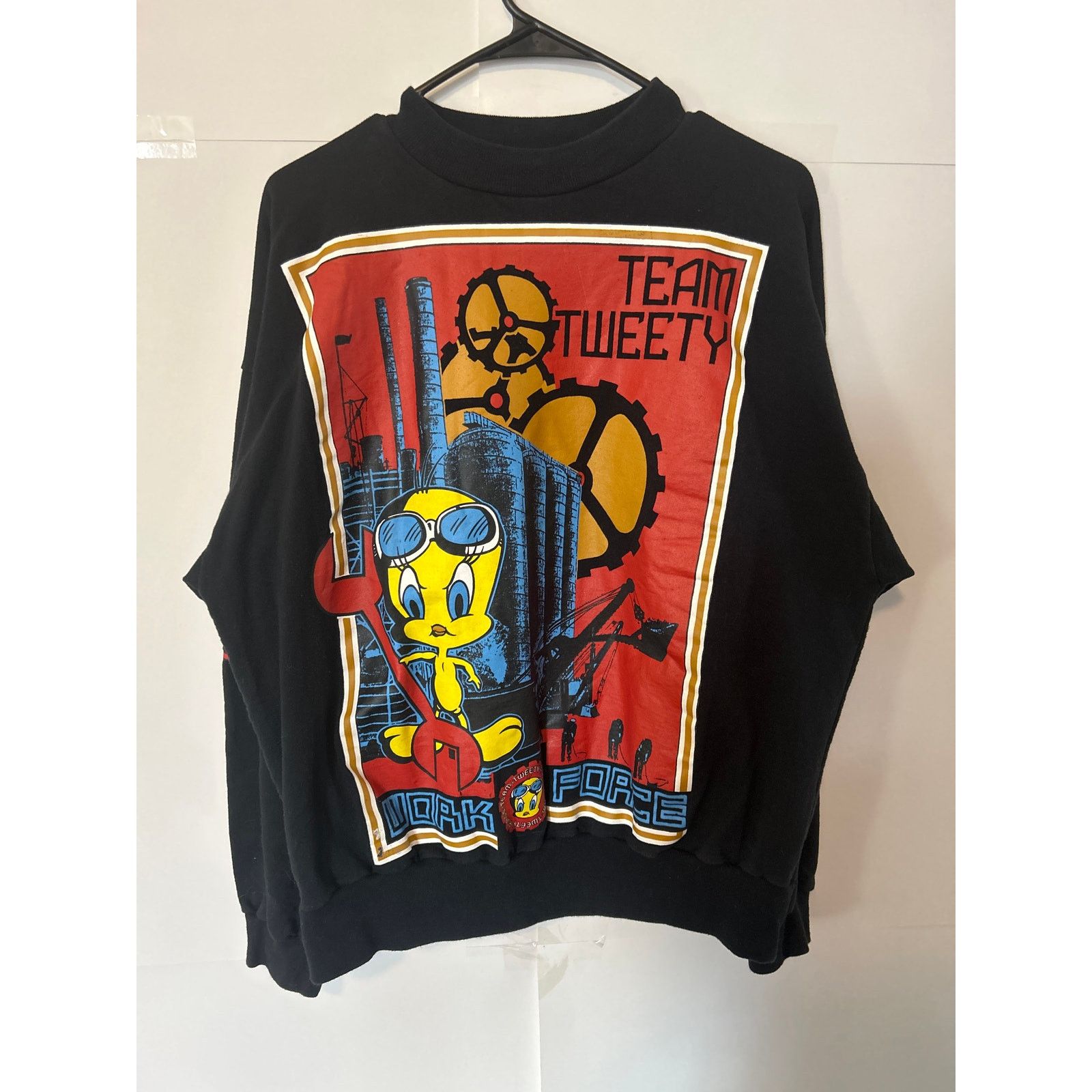 Gildan Vintage Team Tweety Work Force 1988 Single Stitch Crewneck | Grailed