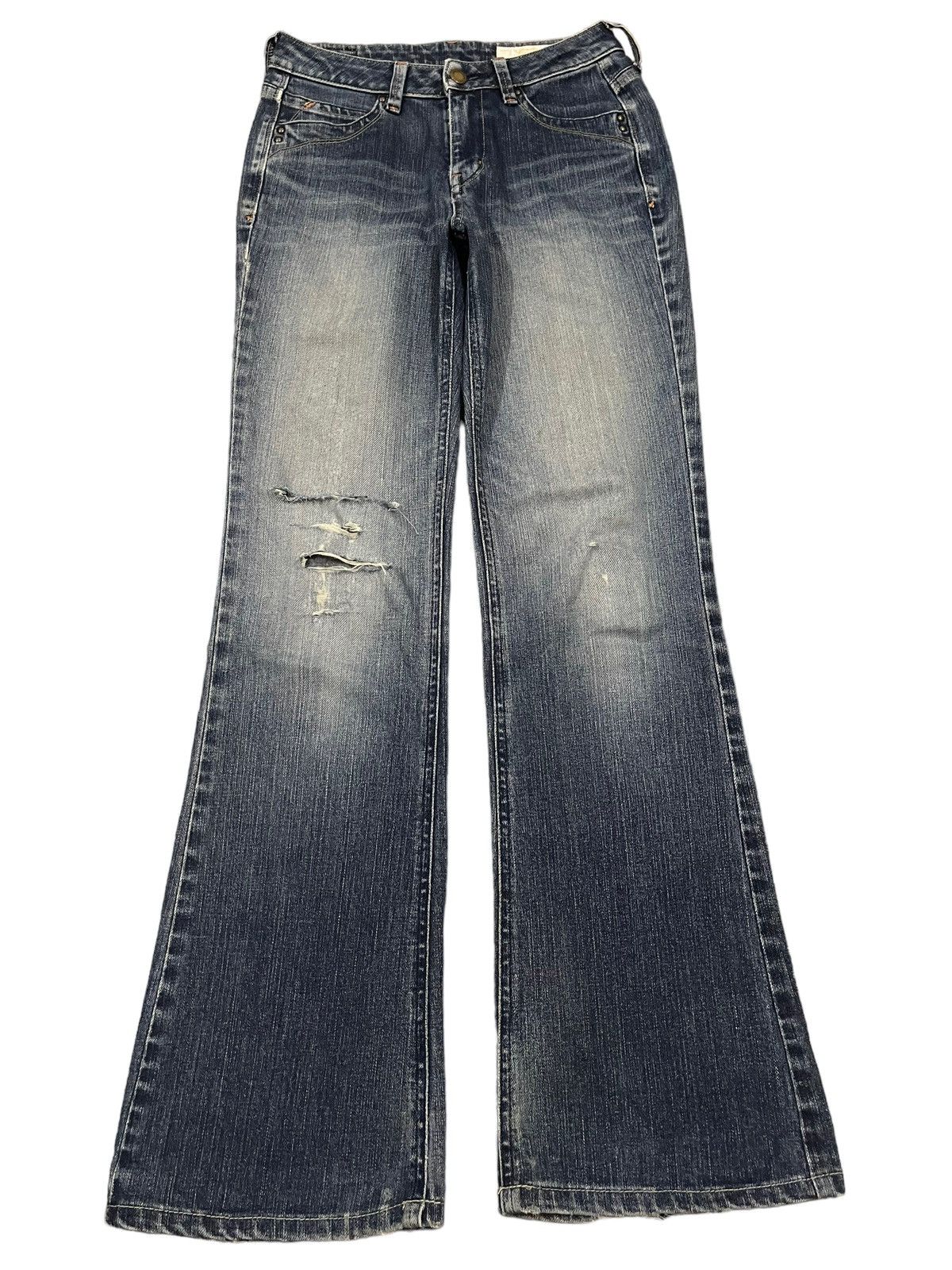 Hype Vintage Japanese Brand Blue Wash Style Flare Jeans | Grailed