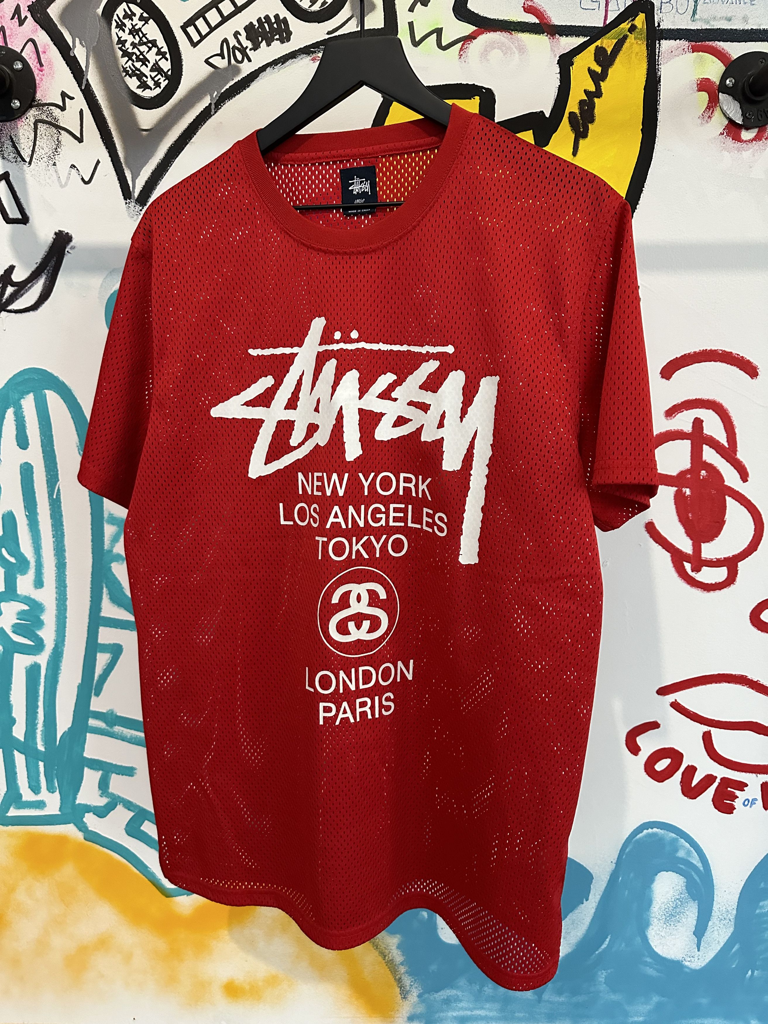 Stussy Stüssy "World Tour" Mesh Jersey | Grailed
