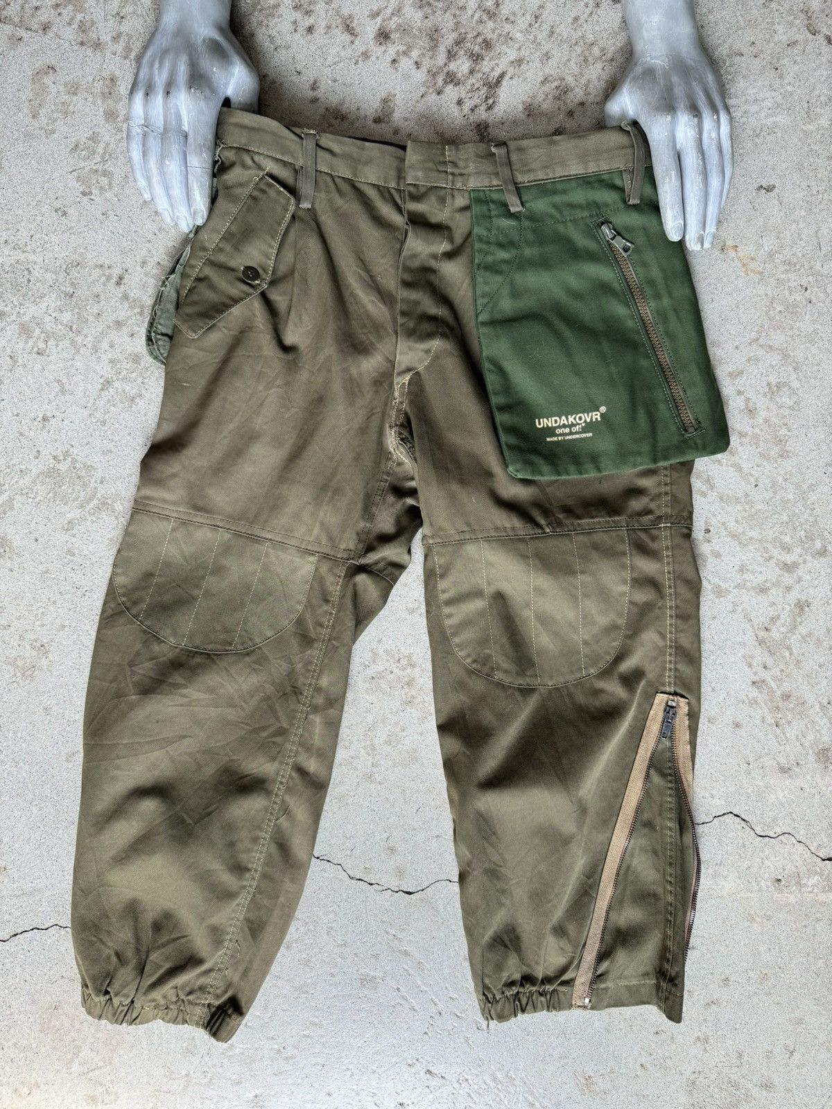 Undercover ARCHIVE UNDERCOVER REWORKED UNDAKOVR ONE OFF MILITARY PANTS ...