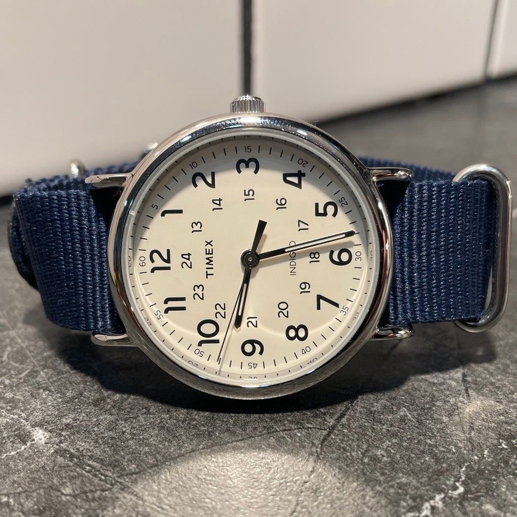 Timex Timex Indiglo Watch on a Navy NATO Strap - New Battery | Grailed