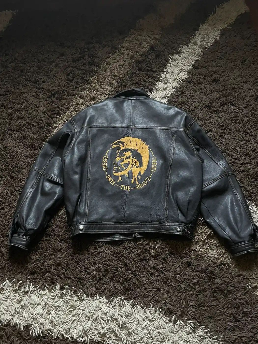 Diesel × Streetwear × Vintage Vintage Diesel Punk Face Bootleg leather ...