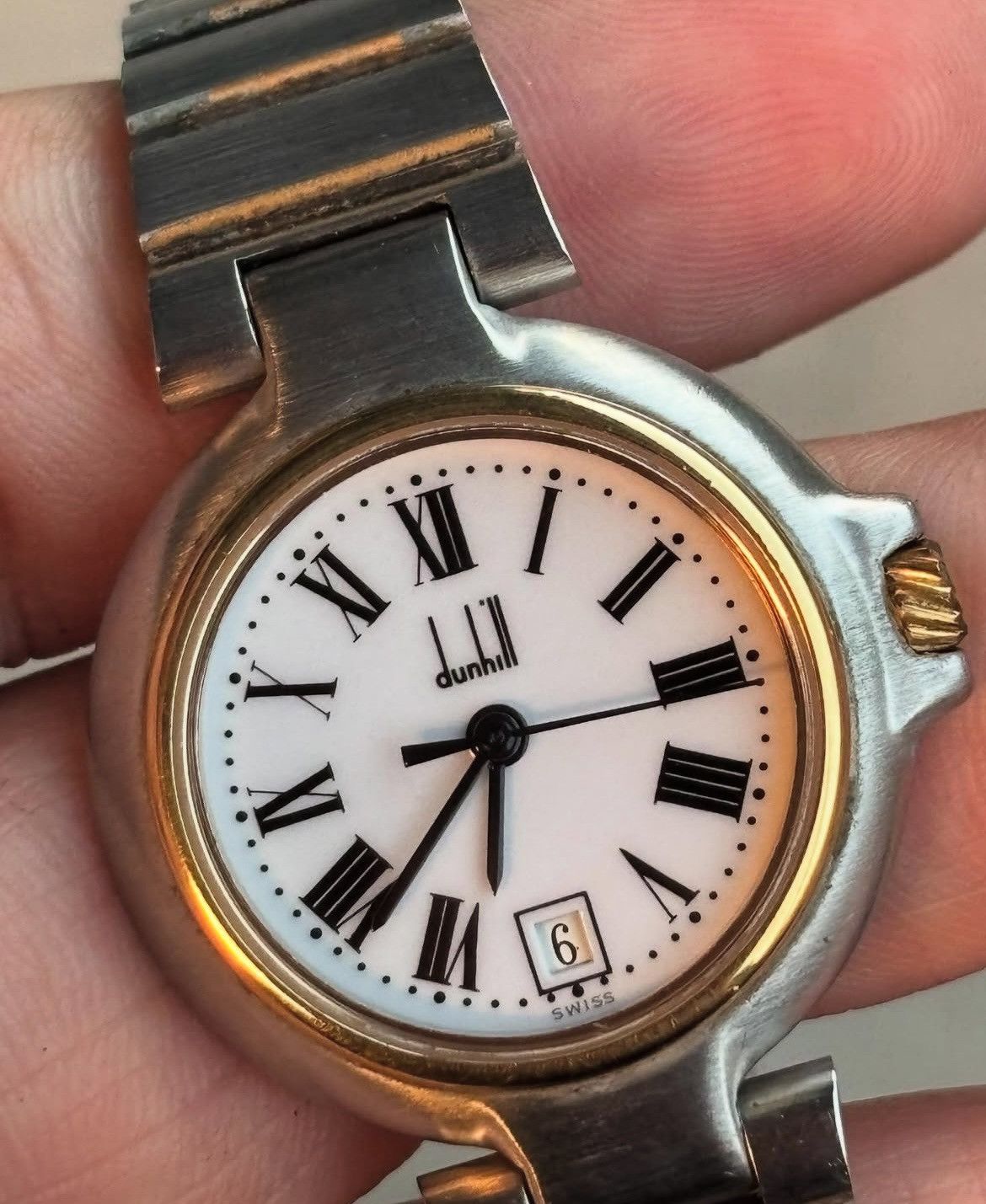 Alfred Dunhill Vintage Alfred Dunhill Swiss Made Gold Platter Watch ...
