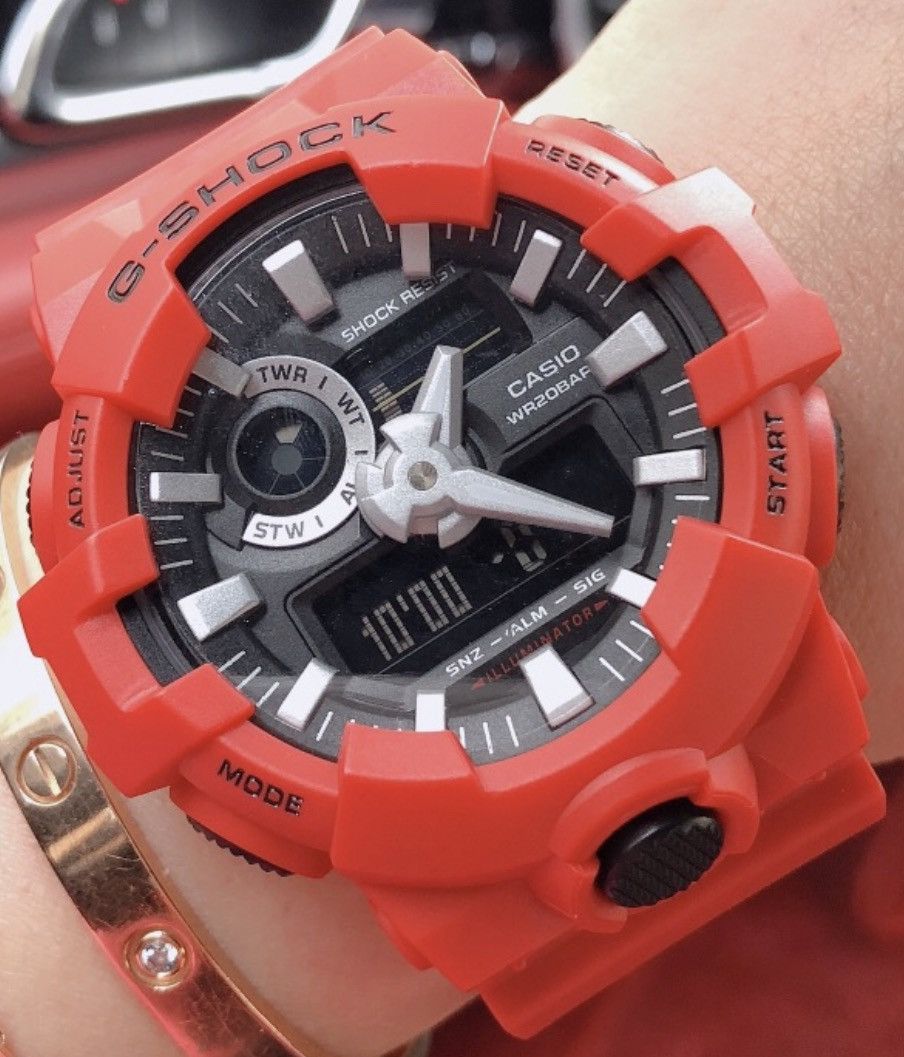 Casio × G Shock CASIO G-SHOCK DIGITAL QUARTZ RED GA-700-4ADR MEN'S ...