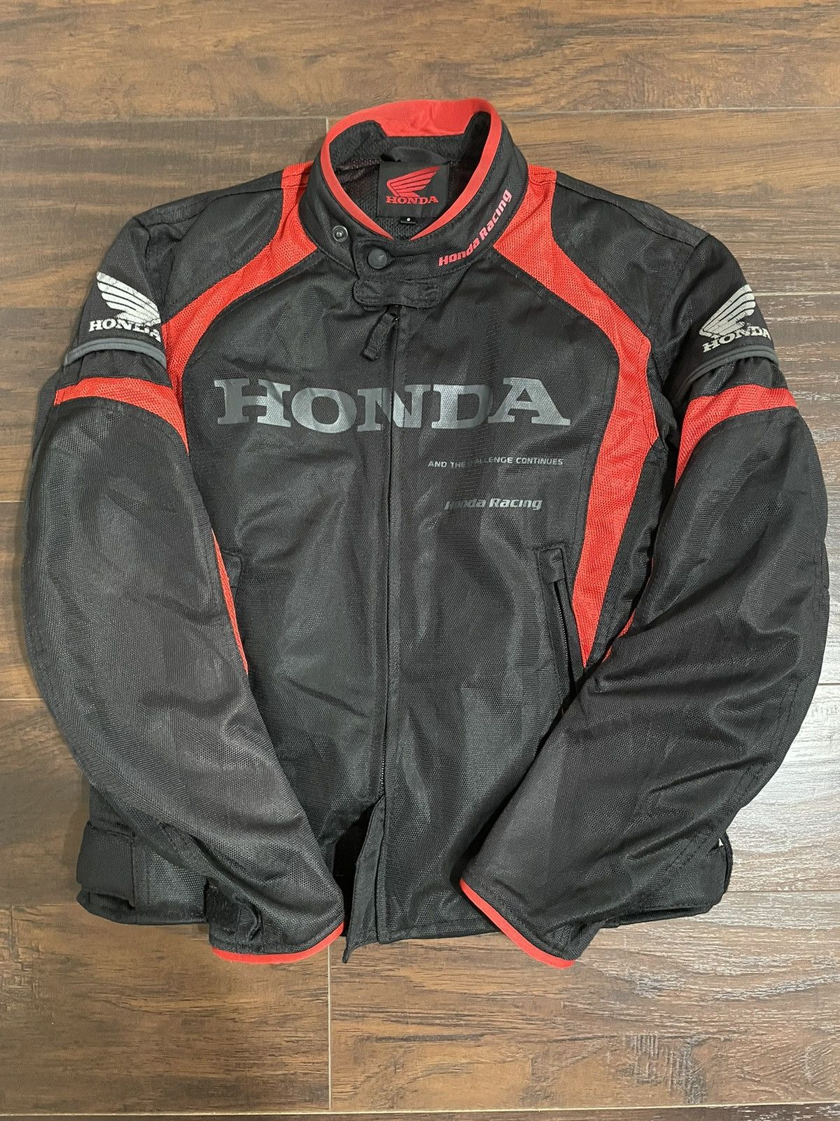 Vintage Vintage 90’s-00’s Honda Mesh Racing Jacket Black and Red | Grailed