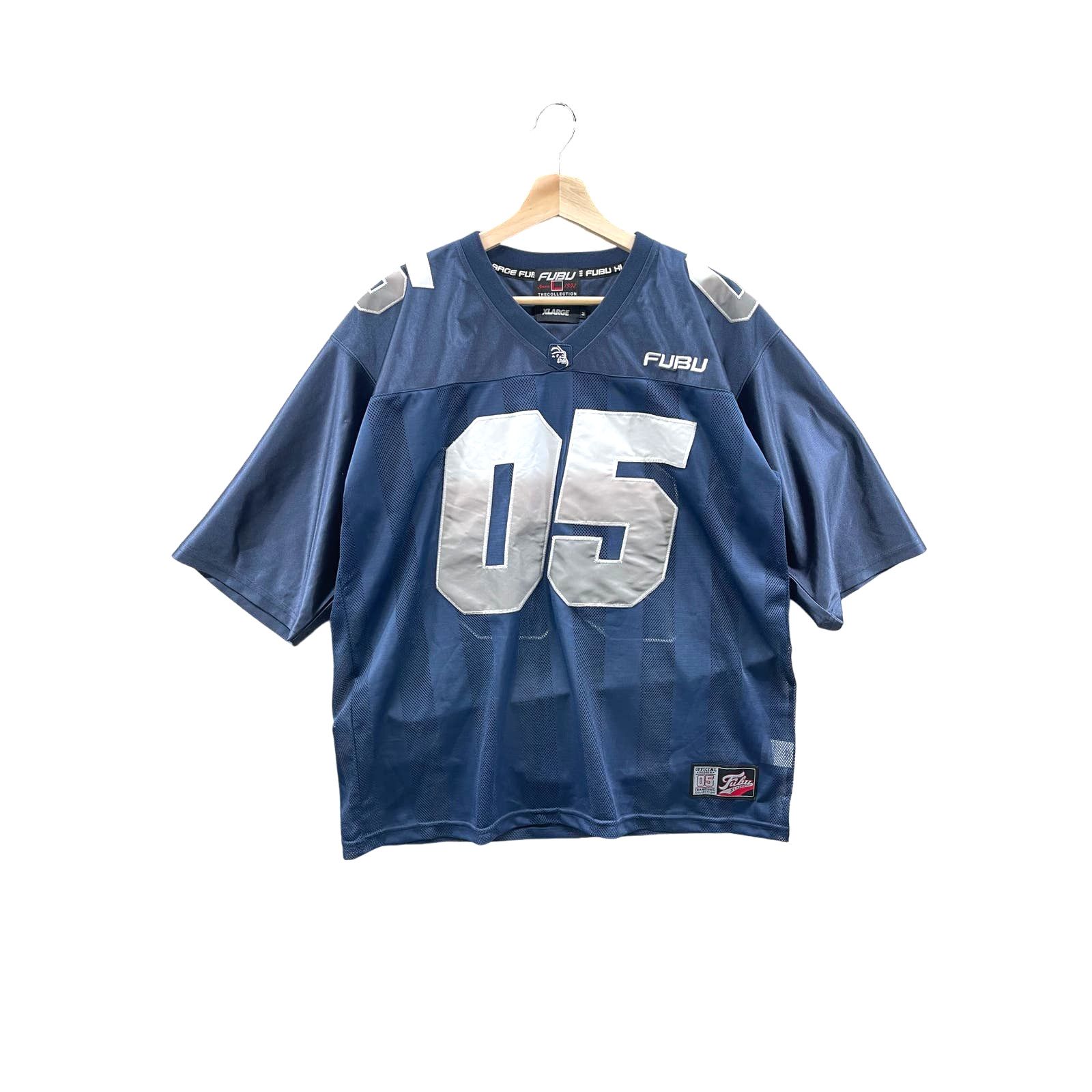 Fubu Vintage Fubu x XLARGE Navy Gradient Mesh Football Jersey | Grailed