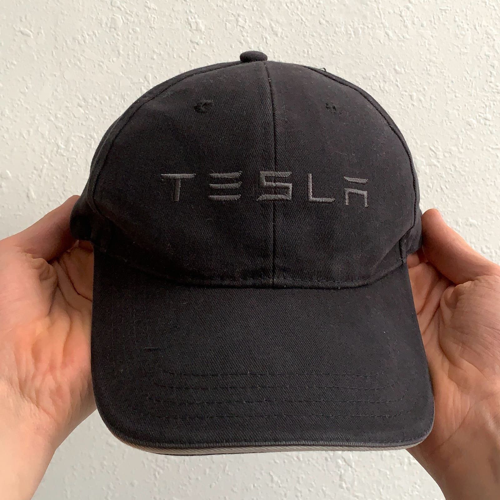 Vintage TESLA Electric Car Logo Elon Musk Space X Baseball Cap Hat ...