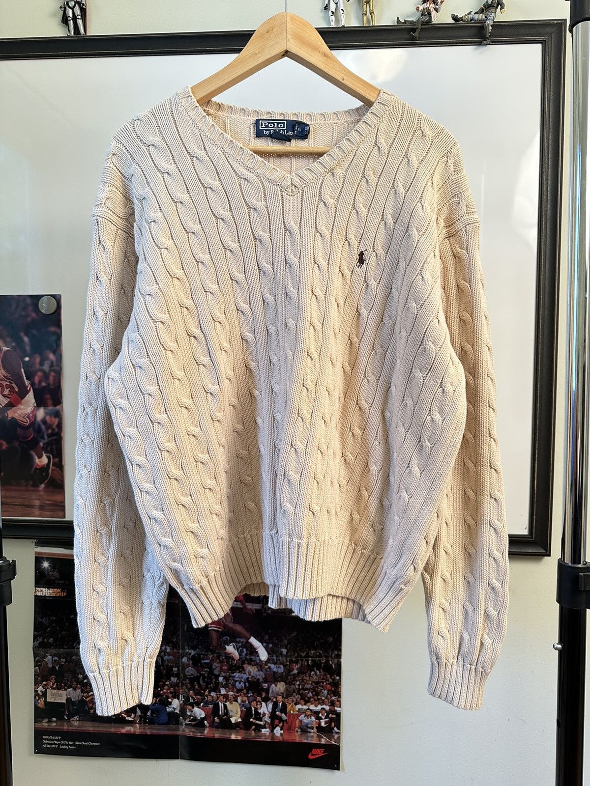 Polo Ralph Lauren Vintage 90s Polo Ralph Lauren Light Beige Crewneck