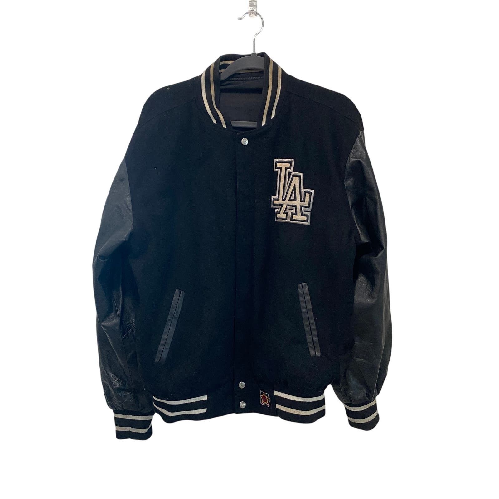 Jeff Hamilton Jeff Hamilton LA Dodgers Leather Wool Varsity Jacket Medium | Grailed