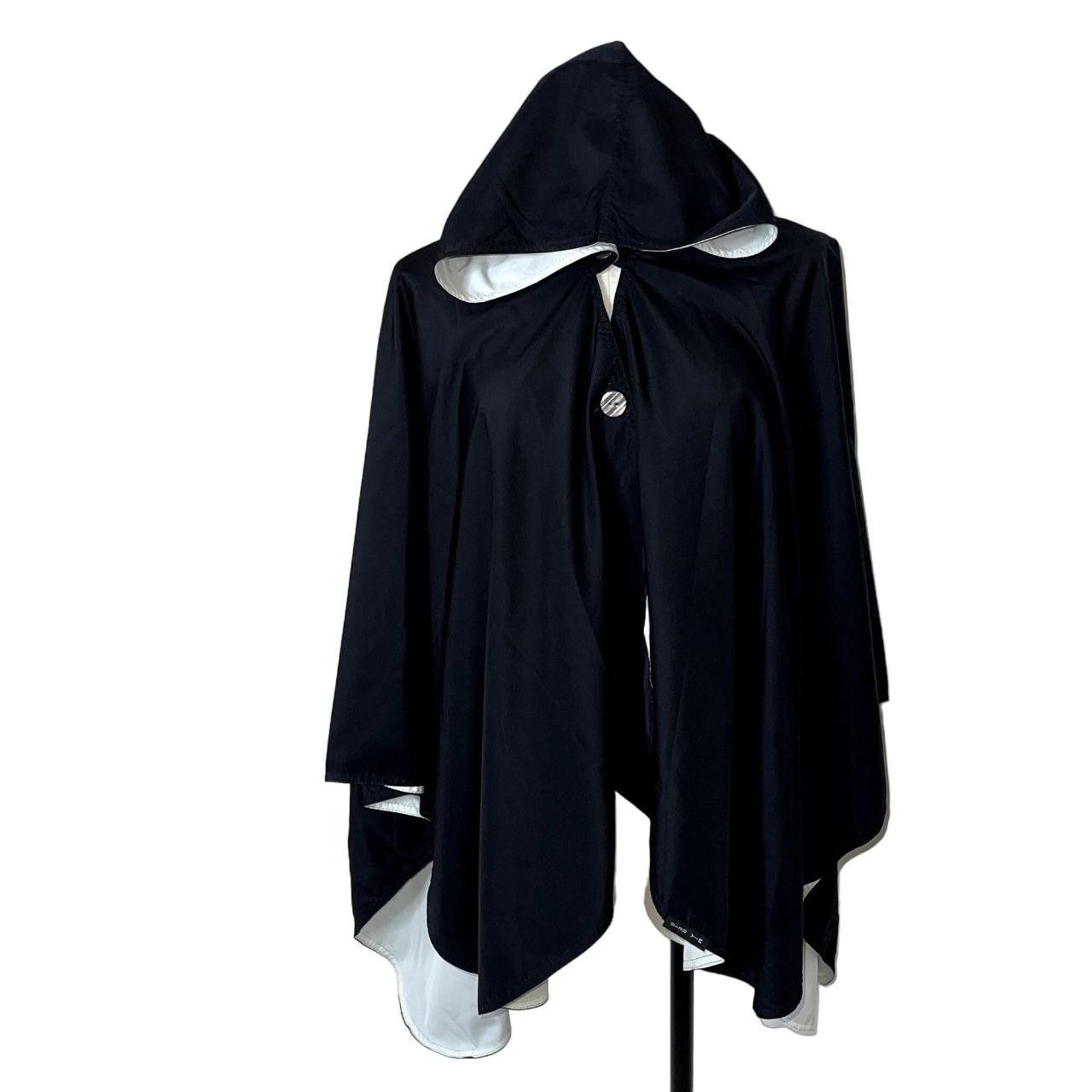Other Mia Reis Womens Reversible Rain Cape One Size Black White | Grailed