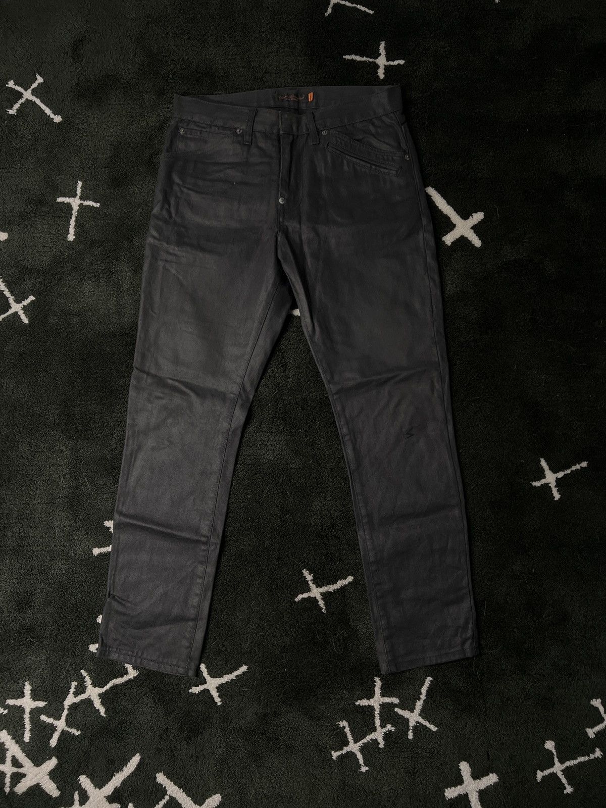 Undercover SS07 - “Purple” Waxed Lightning Bolt Denim Jeans | Grailed