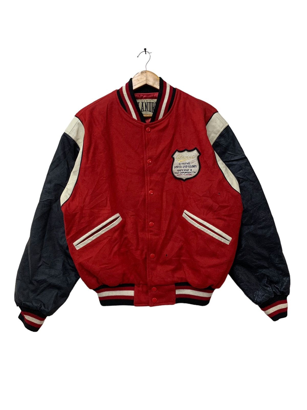 Varsity Jacket × Vintage 🔥VTG MENS FLANDRE WOOL/LEATHER VARSITY JACKETS | Grailed