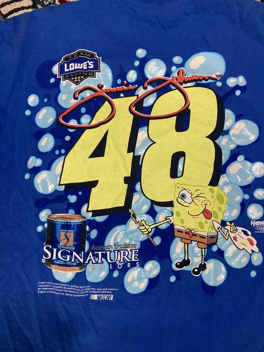 Vintage SpongeBob Nascar Jimmie Johnson 2003 XXL Rare Racing | Grailed