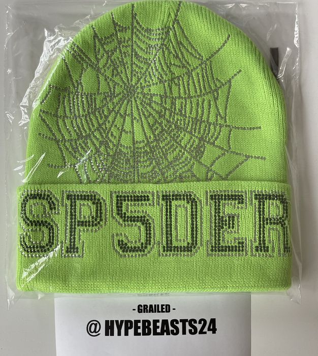 Spider Worldwide 100% Authentic Original Sp5der Neon Green Rhinestone ...