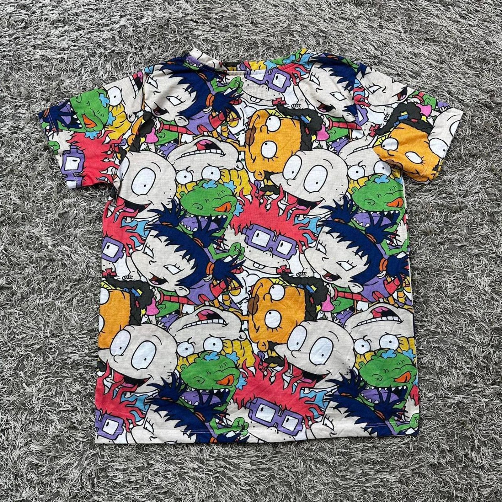 Modern Day Rugrats Nickelodeon all over print graphic short sleeve ...