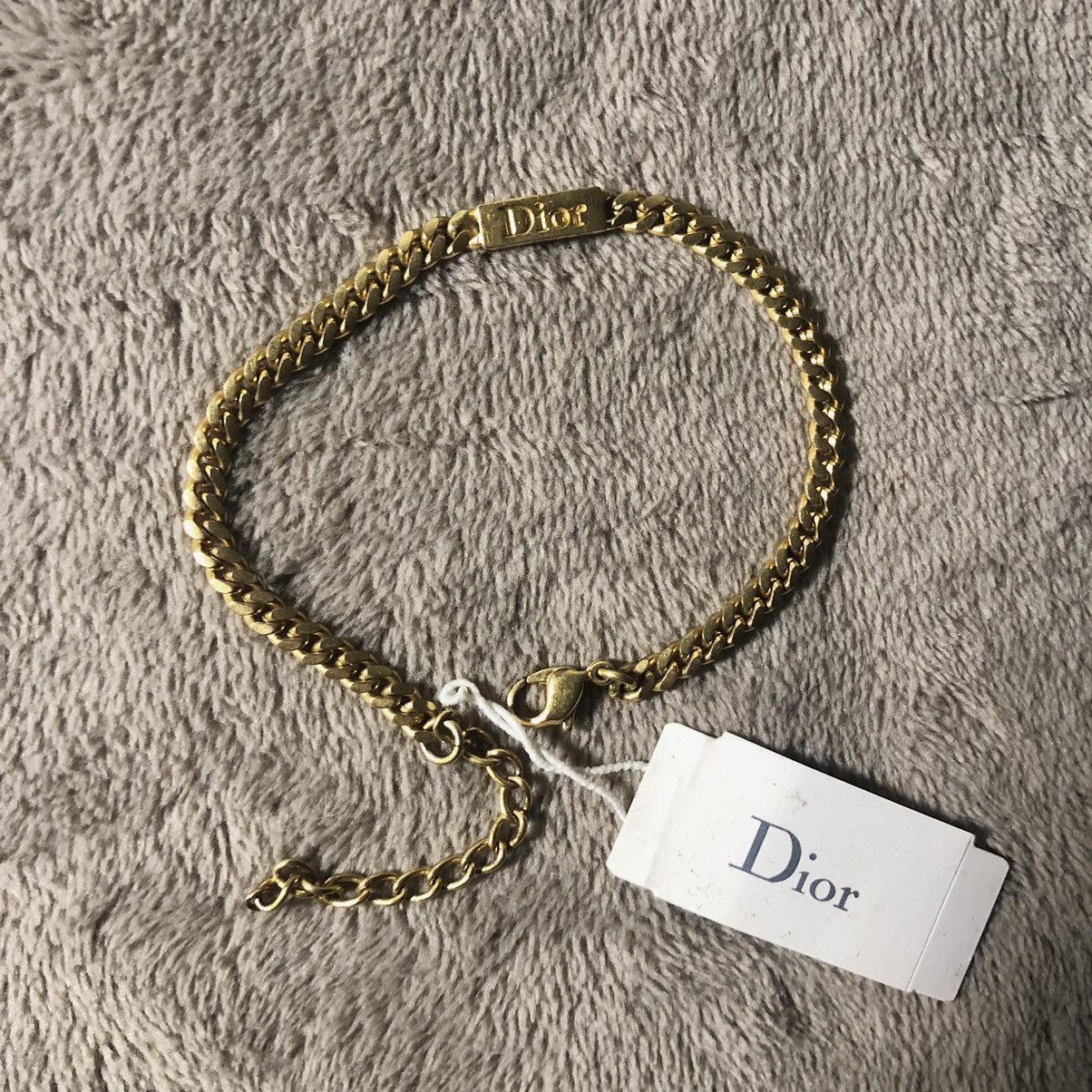 Dior Dior Gold Cuban Micro Bracelet | Grailed