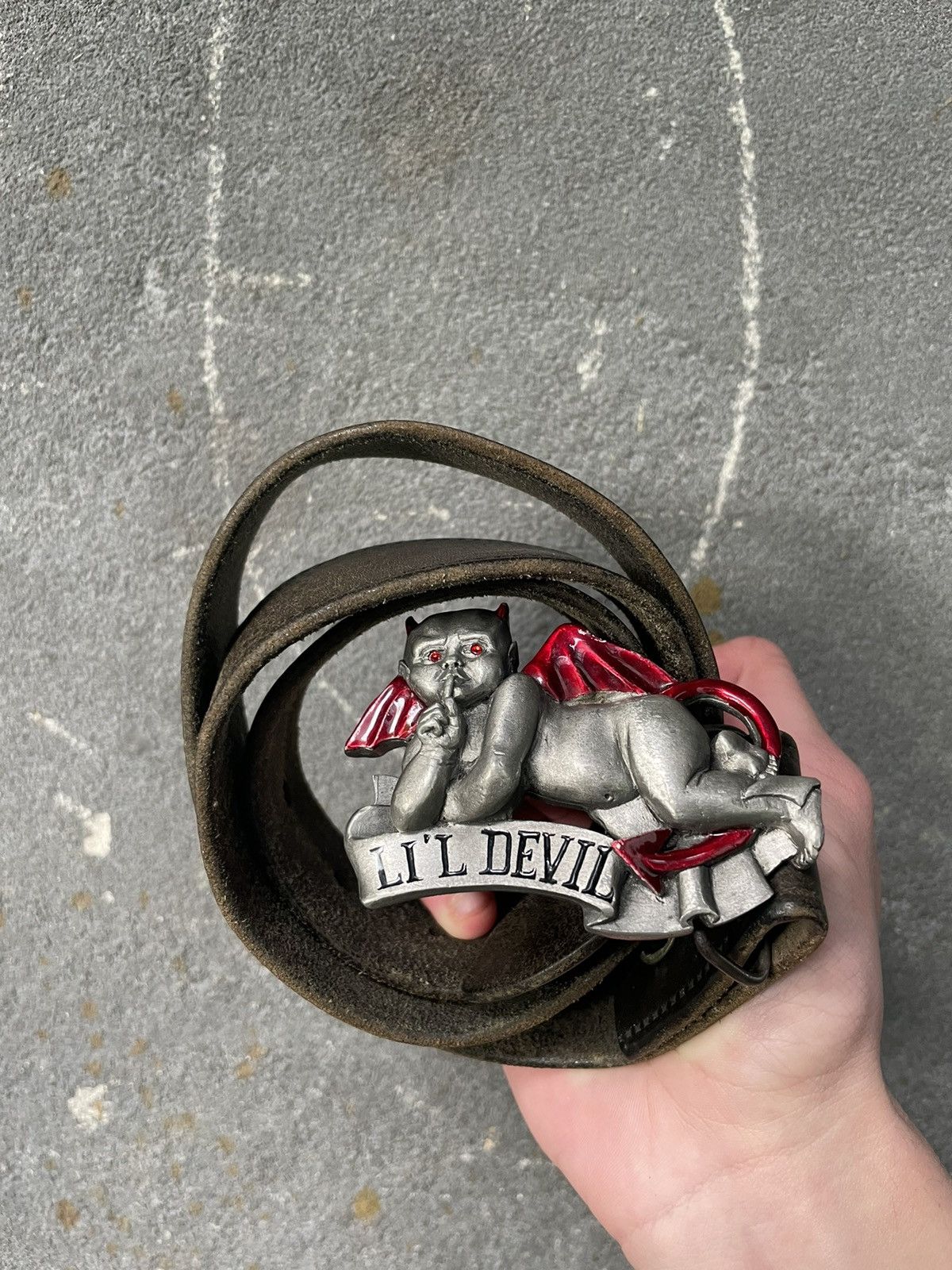 B.B. Simon × Japanese Brand × Vintage Vintage Brown Leather Belt Angels ...