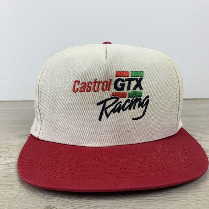 Unbrnd Castrol GTX Racing Hat White Adjustable Hat Adult White Snap ...