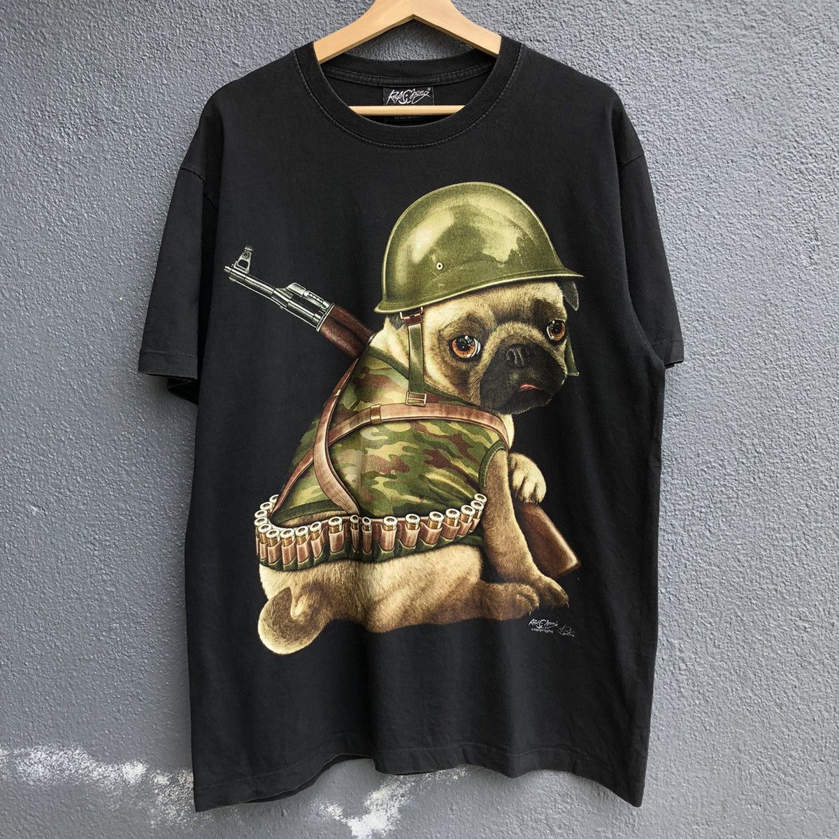 Vintage Vintage Rook Chang Army Dog Old School Tshirt | Grailed