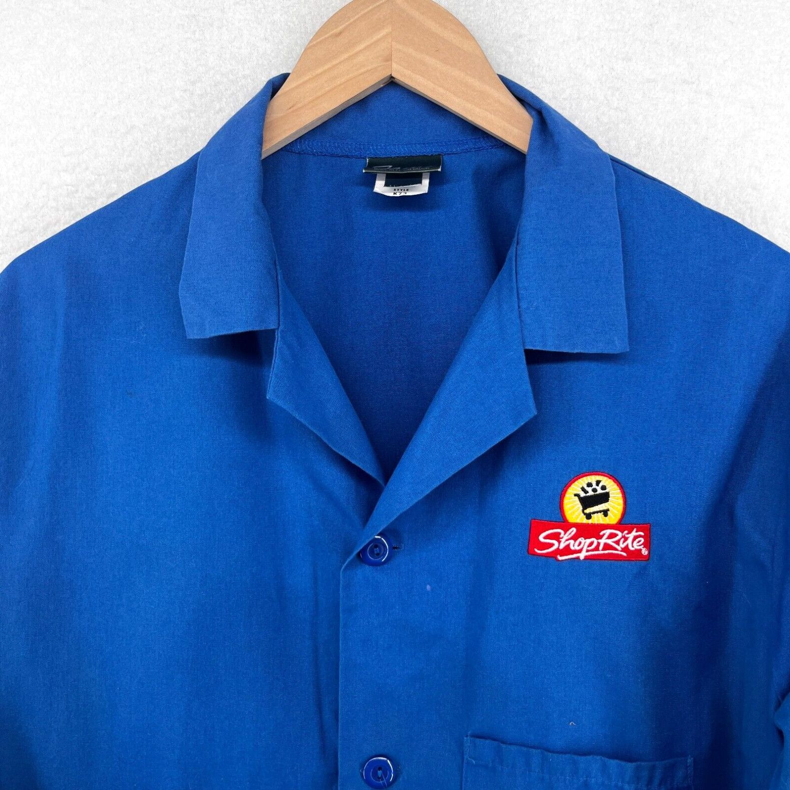 Vintage SHOPRITE Jacket Men L Employee Uniform Supermarket Butcher Deli ...