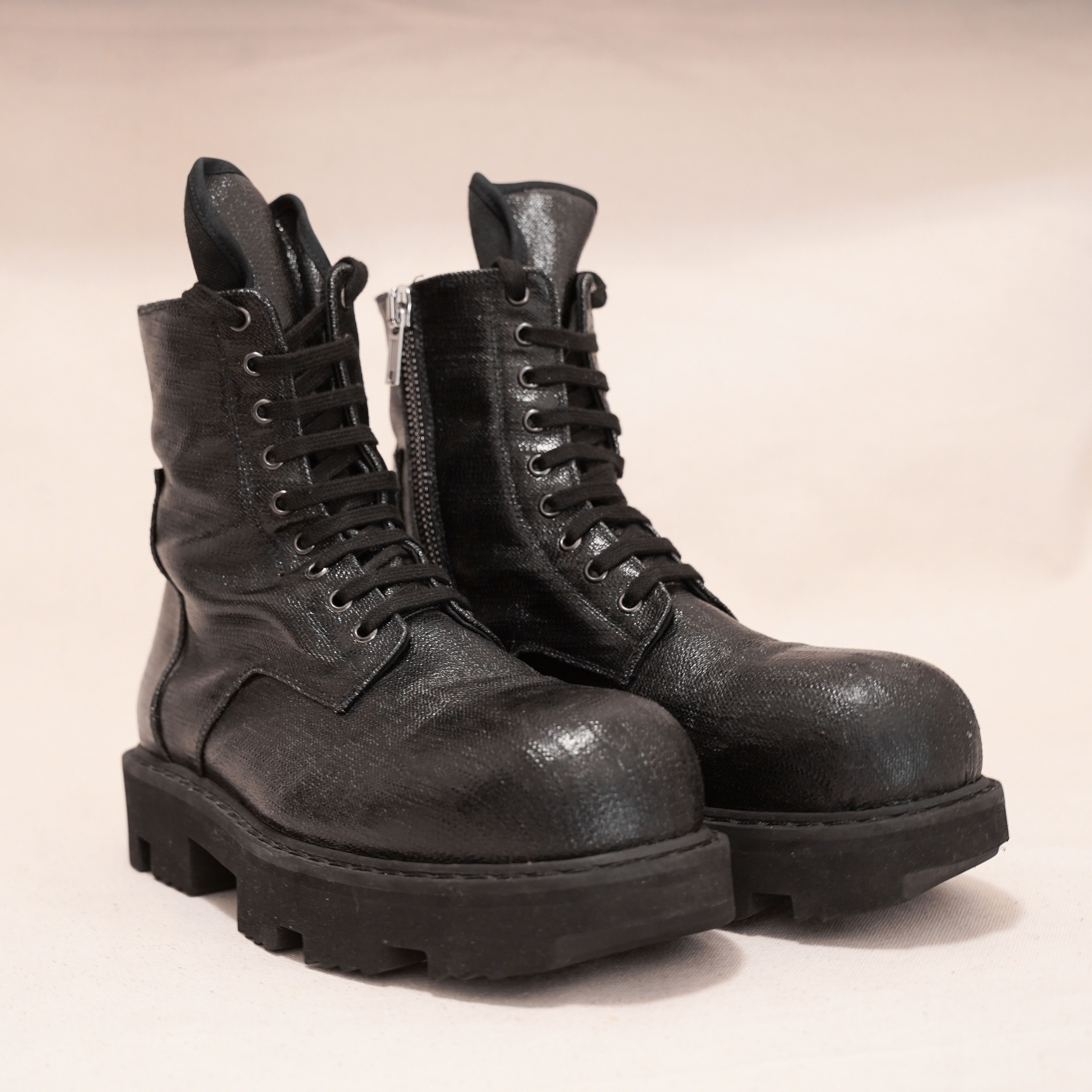 Rick Owens × Rick Owens Drkshdw Rick Owens Megatooth Military boots ...