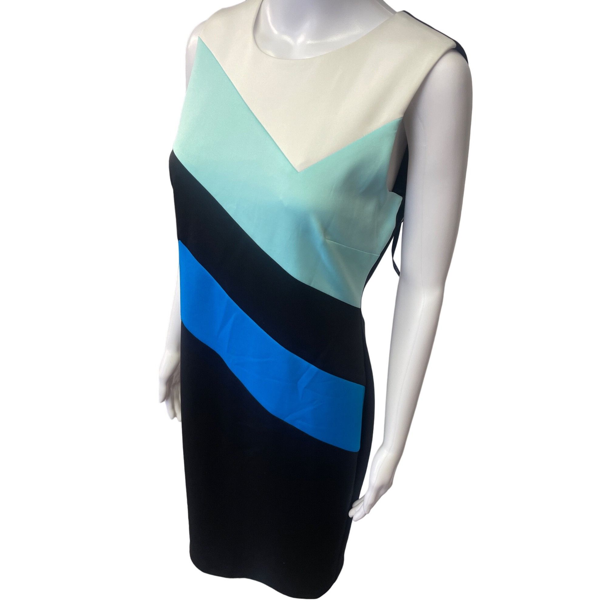 Calvin Klein Calvin Klein Women's Colorblock Dress, Sleeveless, knee ...