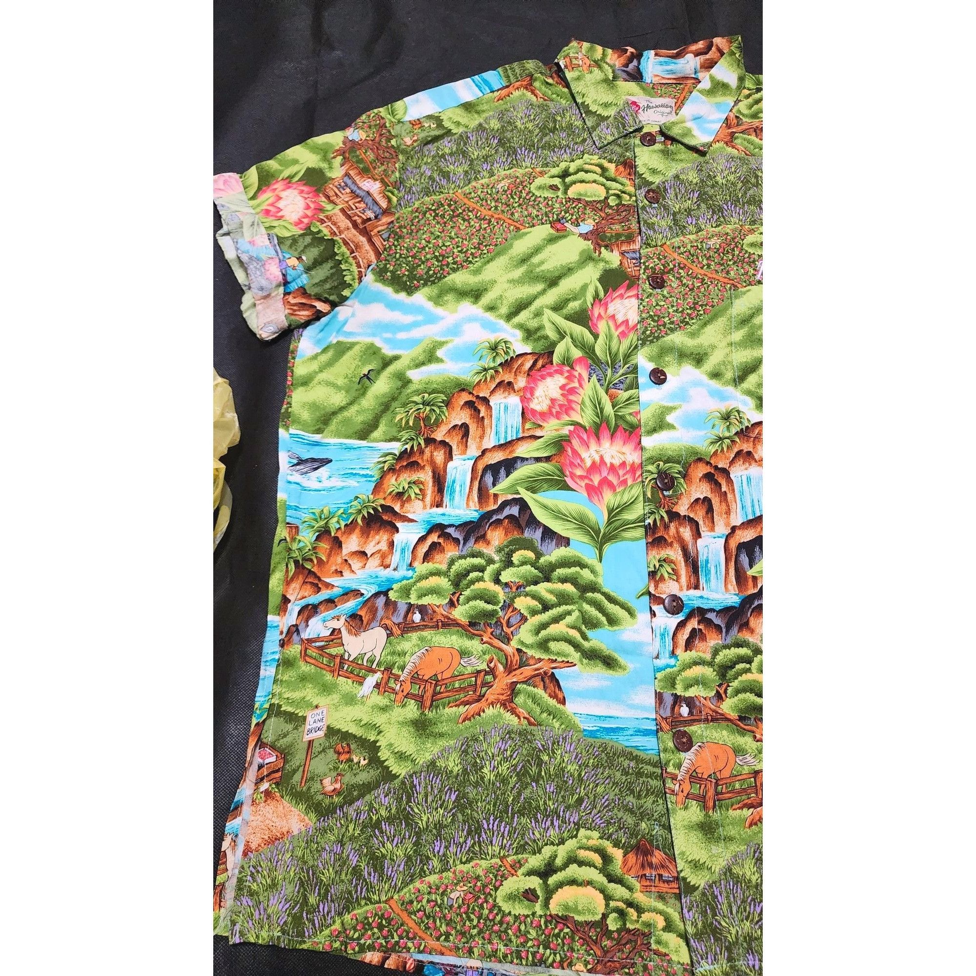 Hilo Hattie MUST SEE•Hilo Hattie Vintage Hawaiian Shirt Embroidered Fo ...