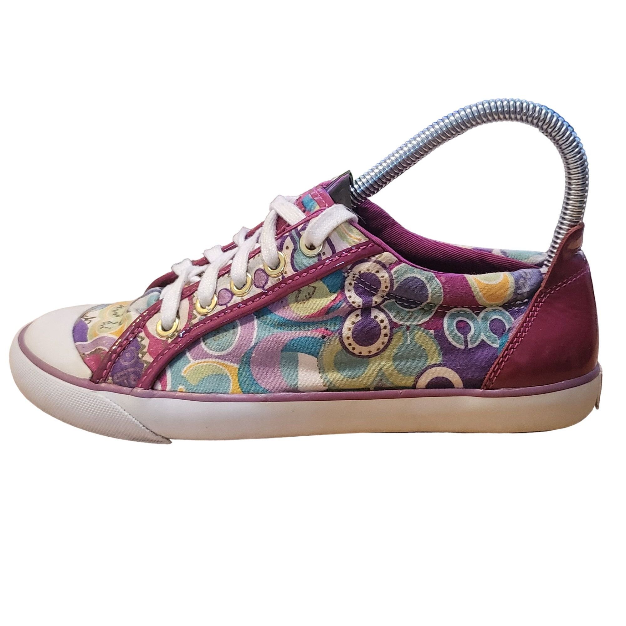Coach Coach Poppy Barrett Sneakers Women Sz 7 B Multicolor Logo Pr ...
