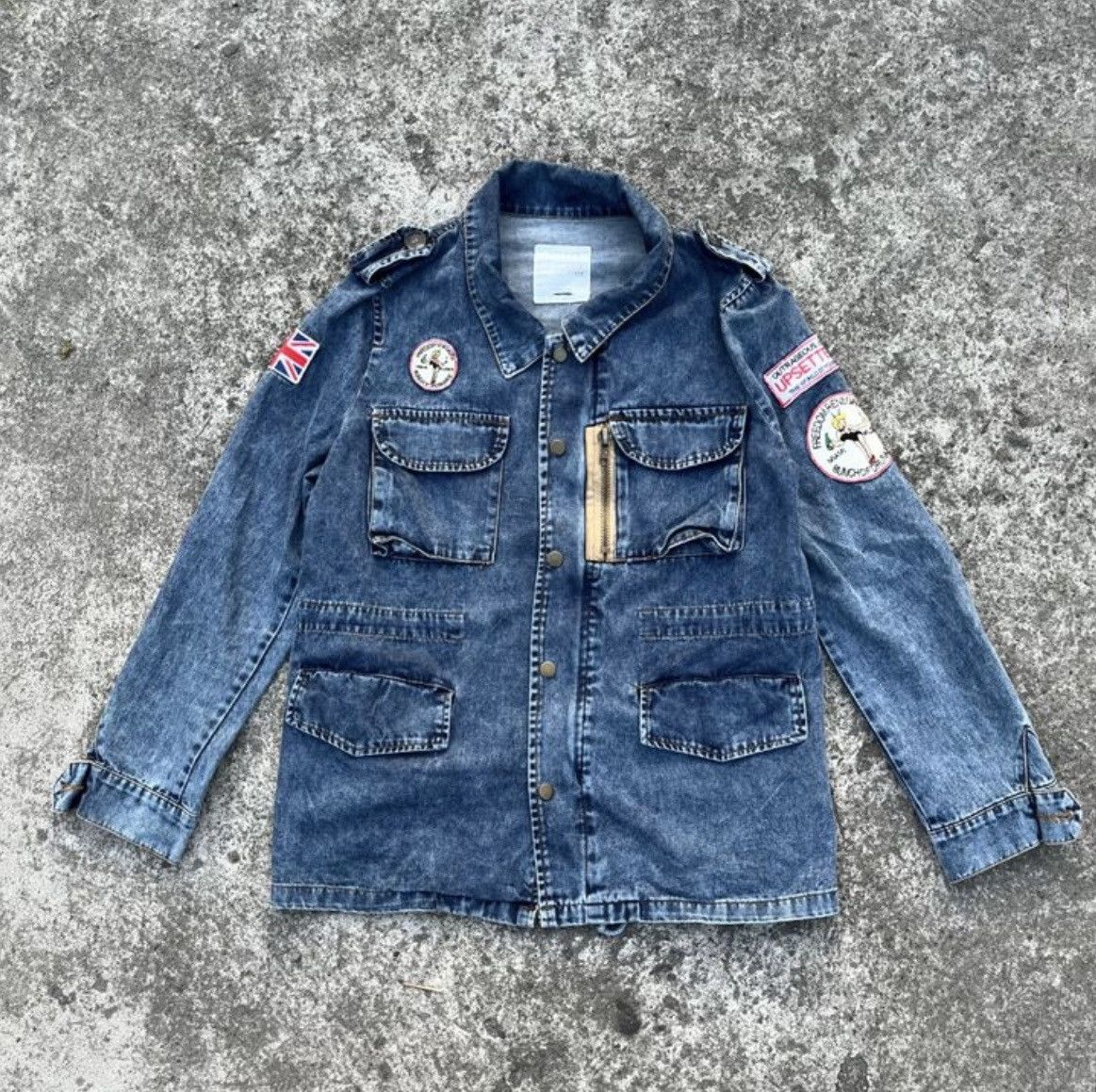 Vintage Avirex Skyeye M65 Denim Parka Jacket | Grailed