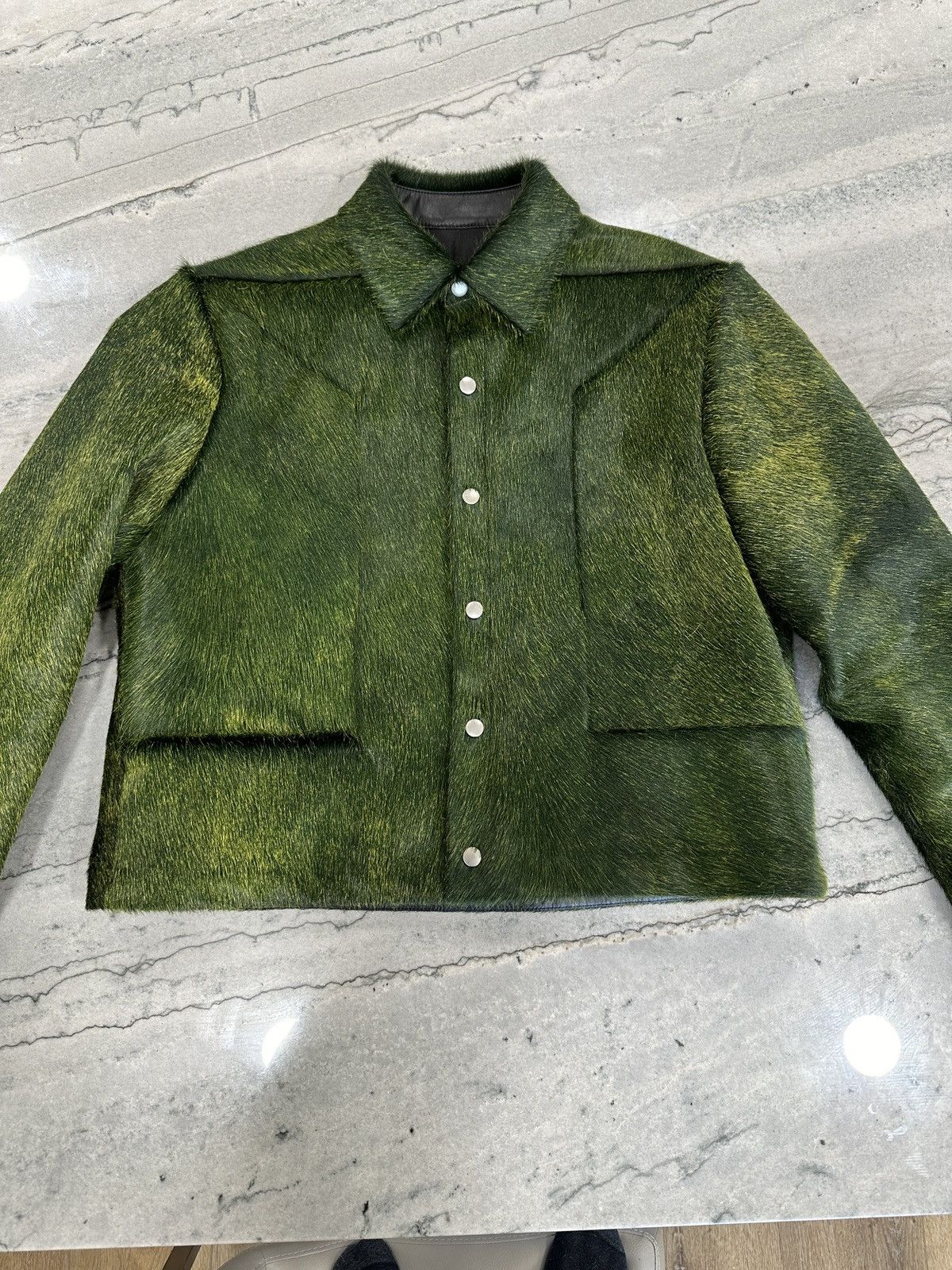 Rick Owens Rick Owens Alice Strobe Acid Melange Jacket (Grinch) | Grailed