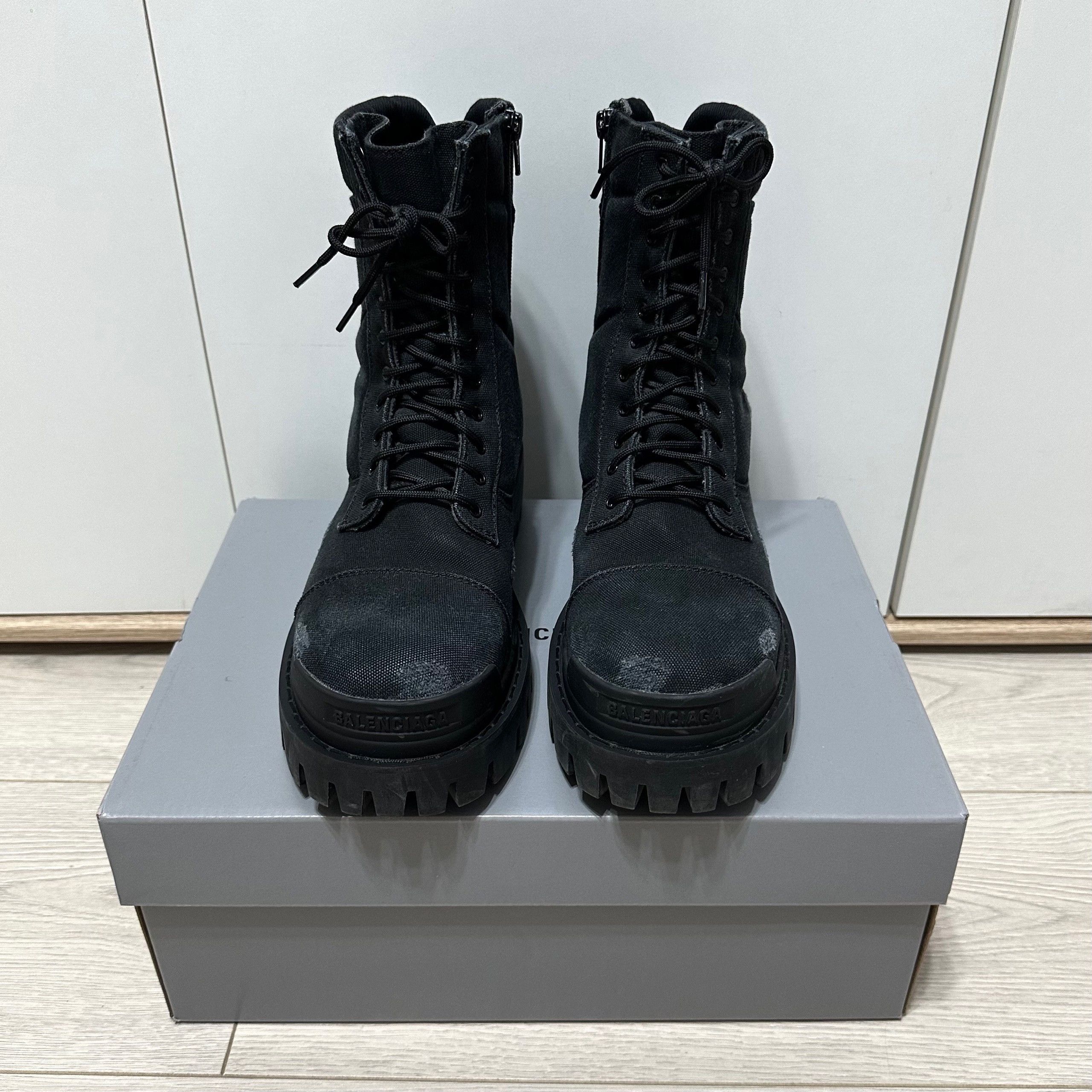 Balenciaga Balenciaga Strike Boots Distressed | Grailed