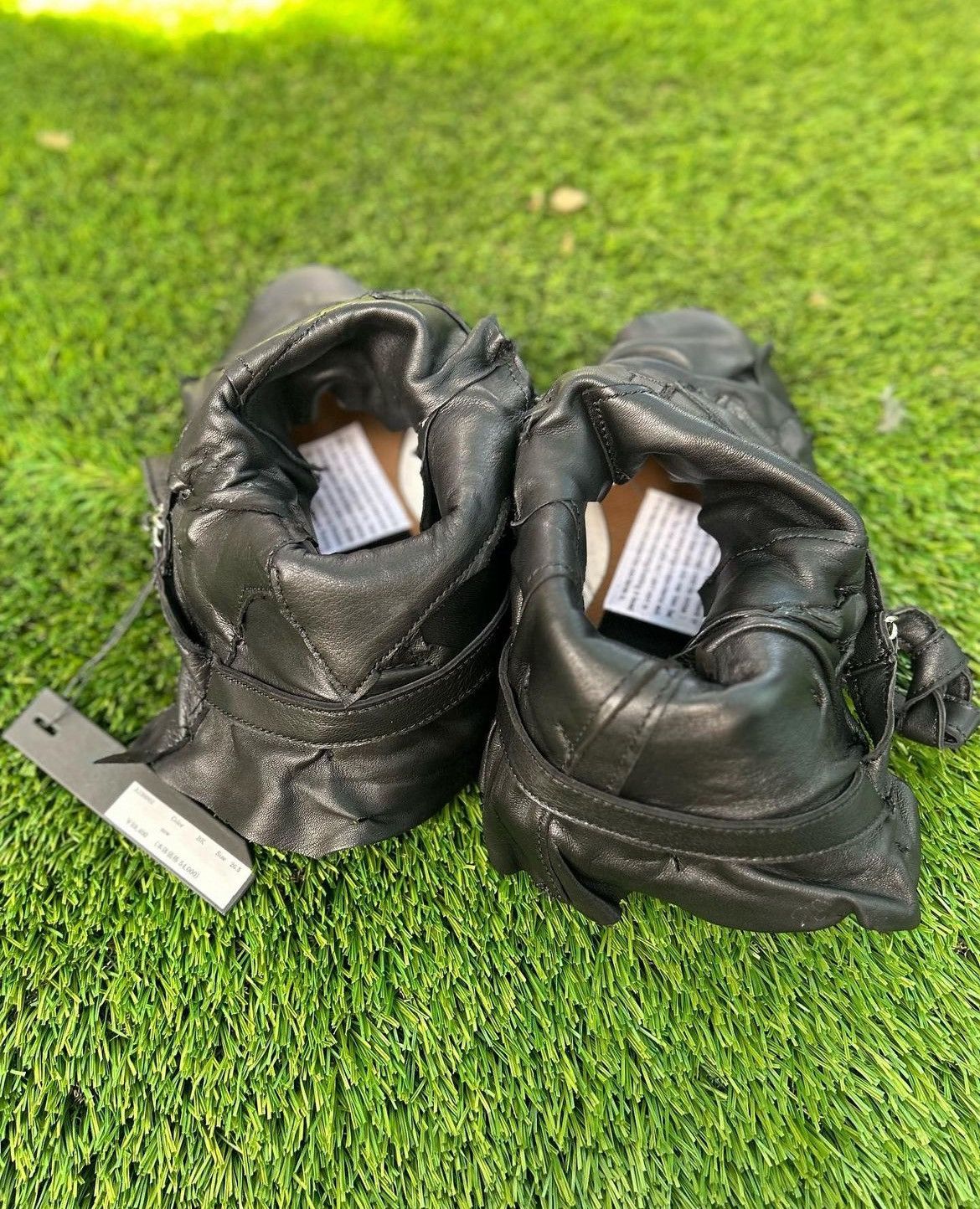 Yasuyuki Ishii s/s 2010 redux leather patchwork combat boot | Grailed