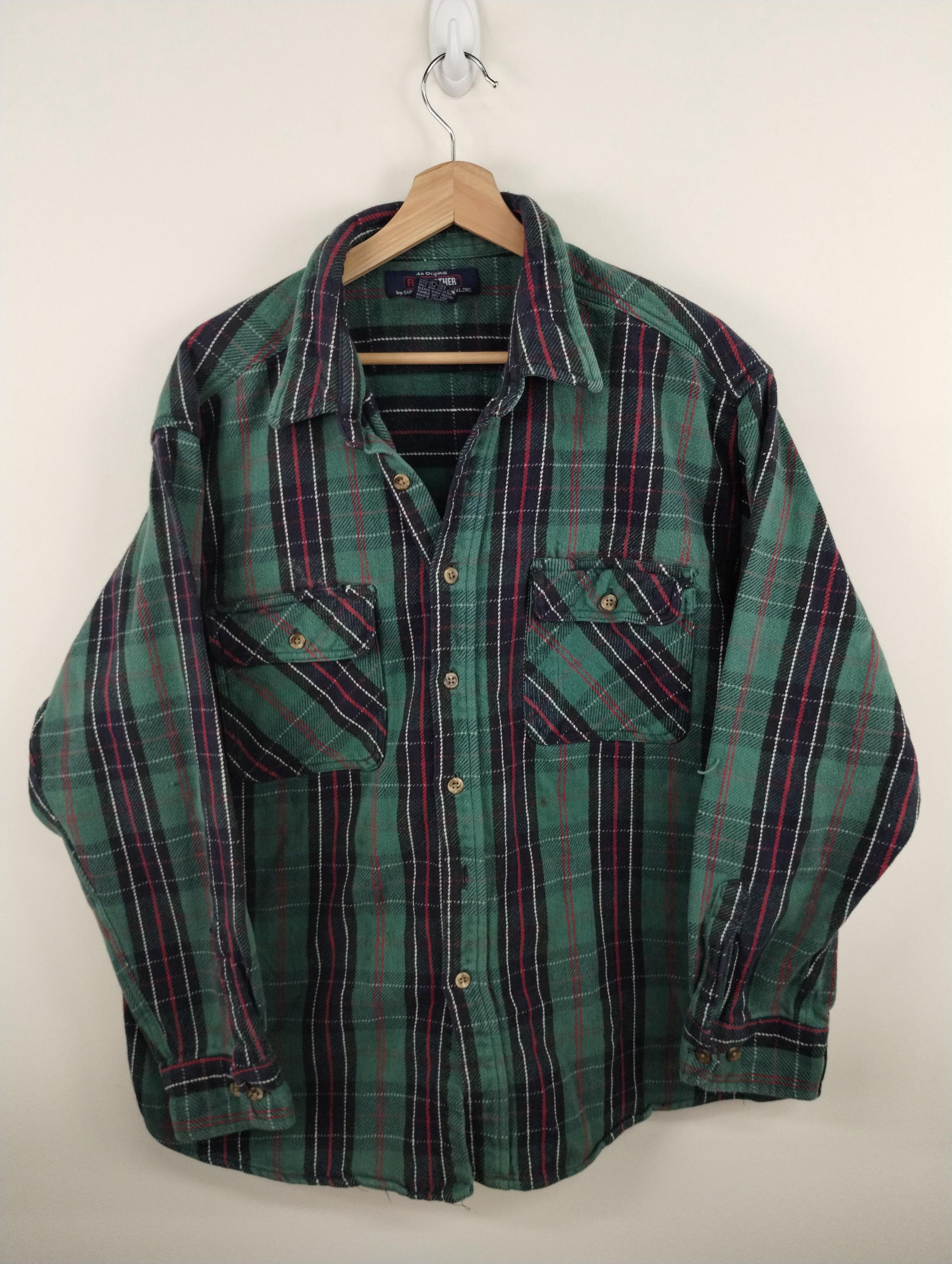 Five Brother × Flannel × Vintage Vintage Five Brothers Plaid Flannel ...