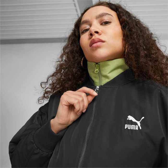 Puma Vintage retro puma bomber varsity black jacket | Grailed