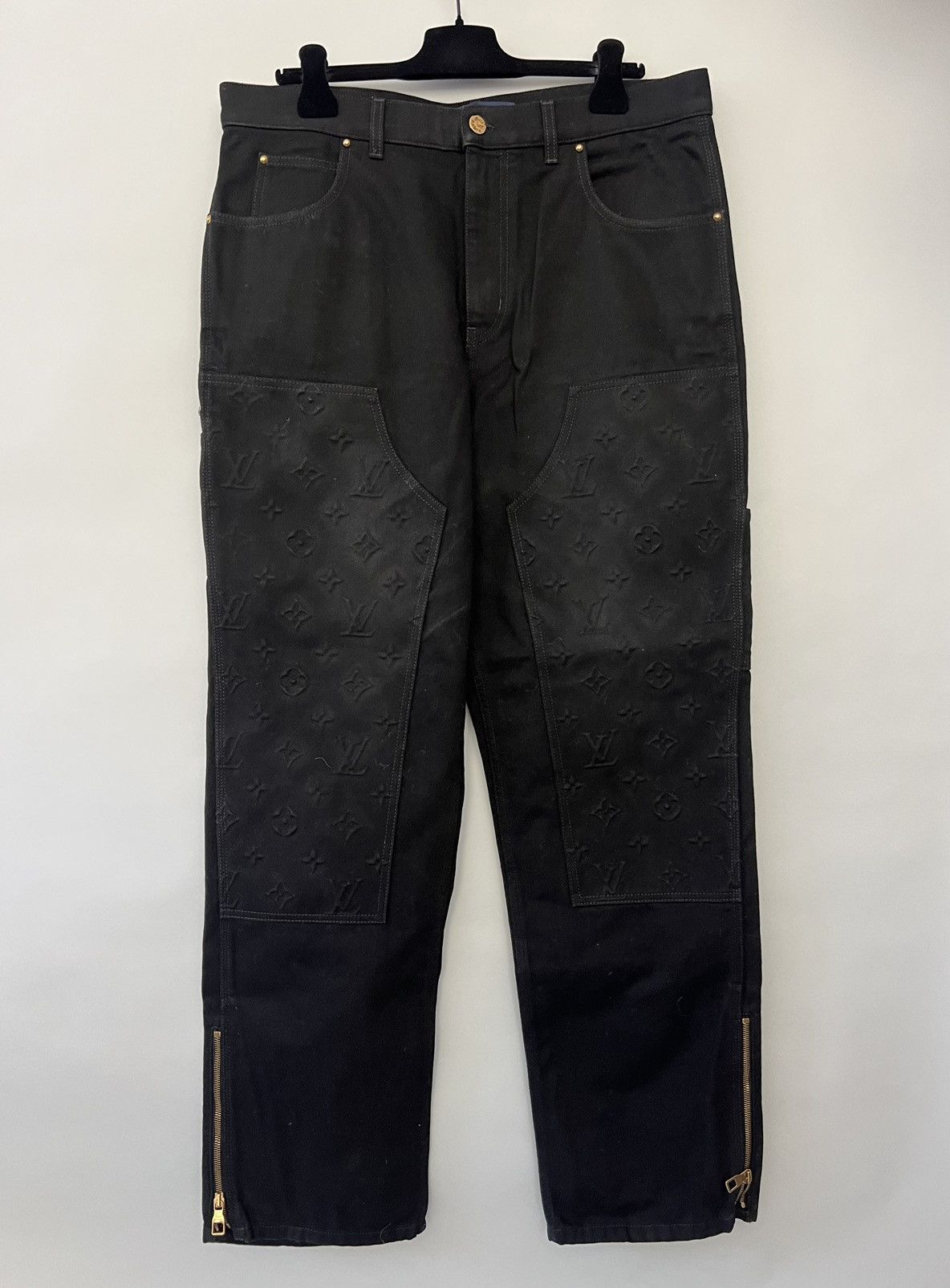 Louis Vuitton LV Monogram Detail Carpenter Denim Pants | Grailed