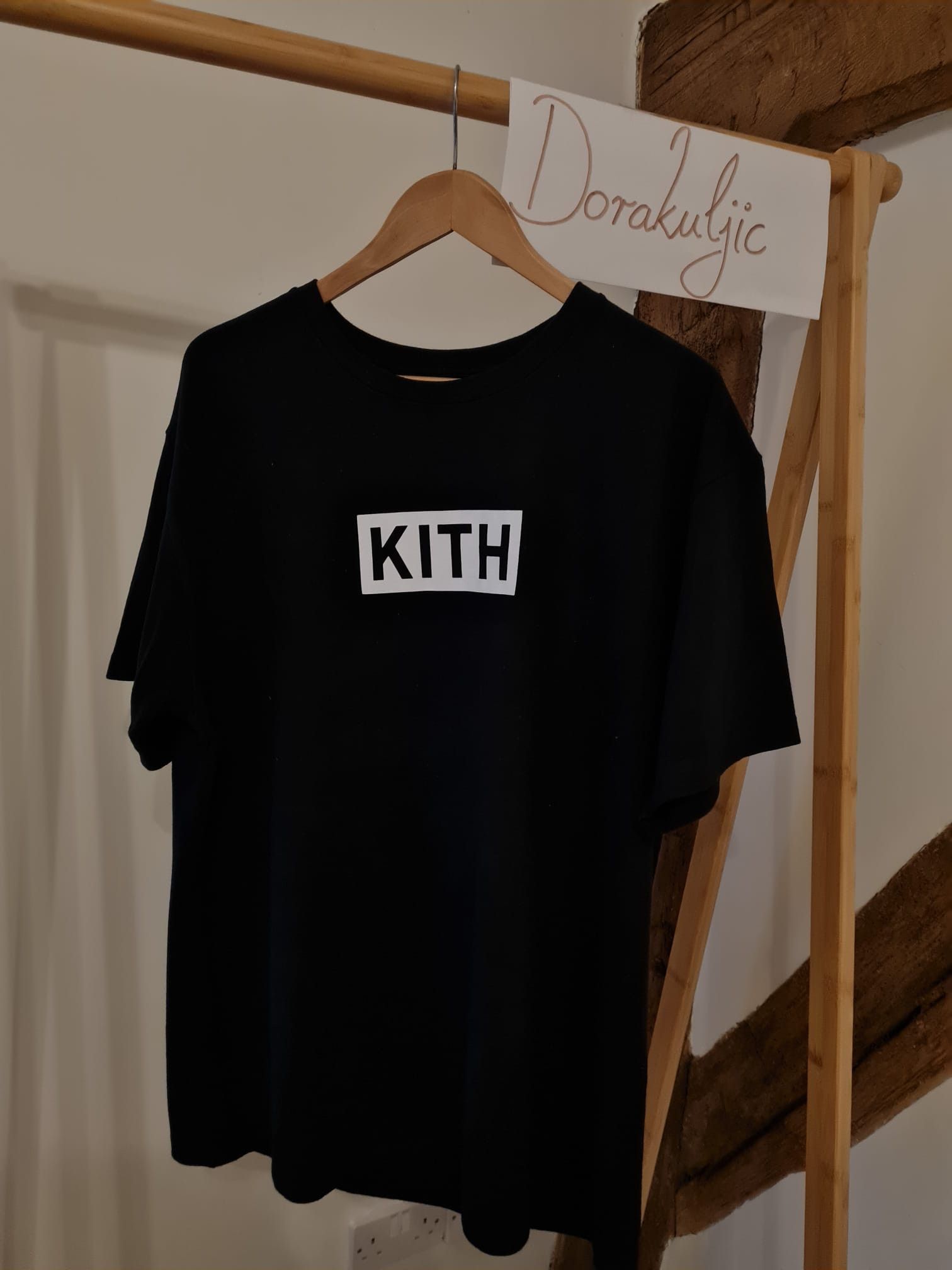 Kith Kith Black T-Shirt with White Box Logo | Grailed