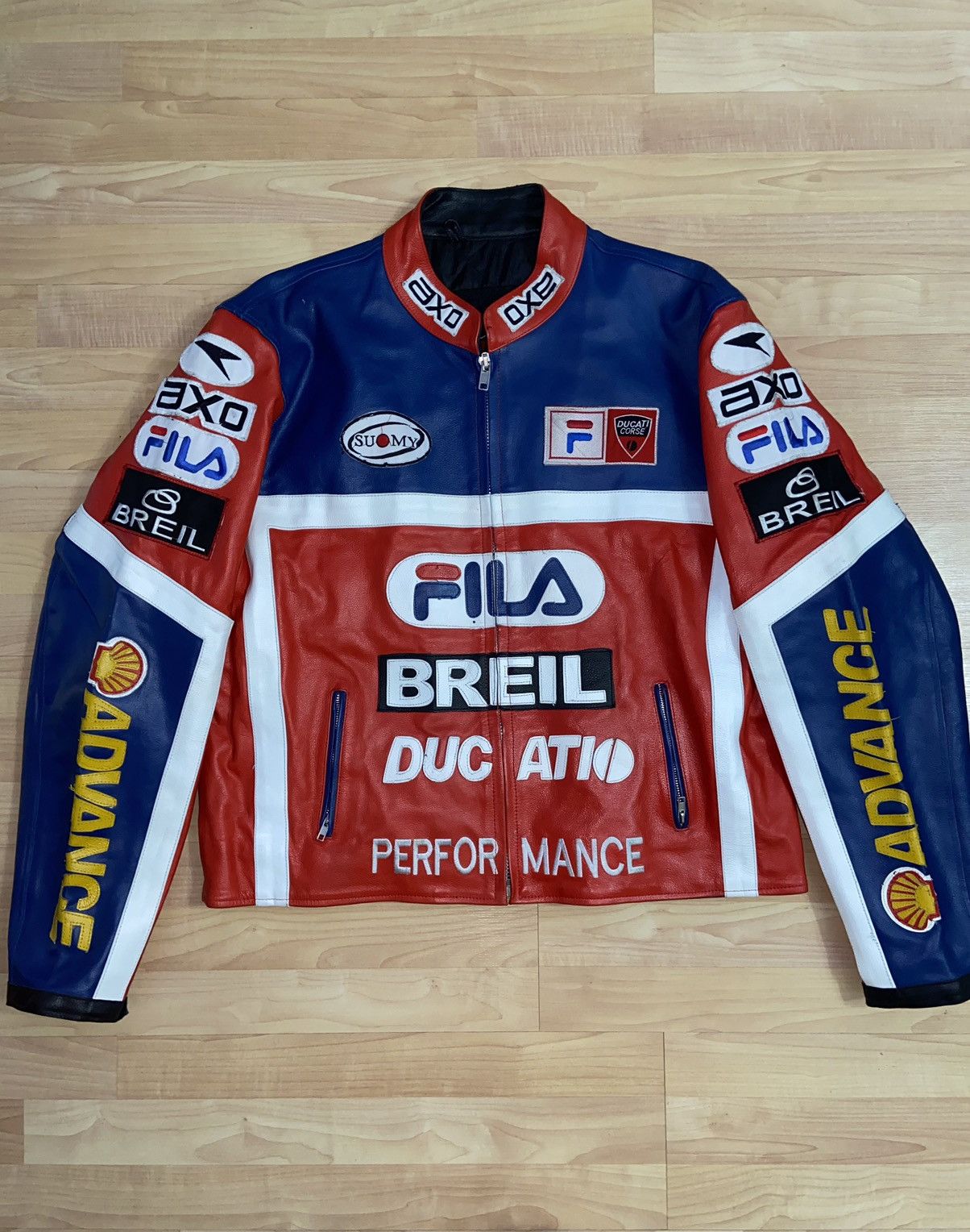Fila × Leather Jacket × Racing Vintage Fila Ducati 90s F1 Nascar ...