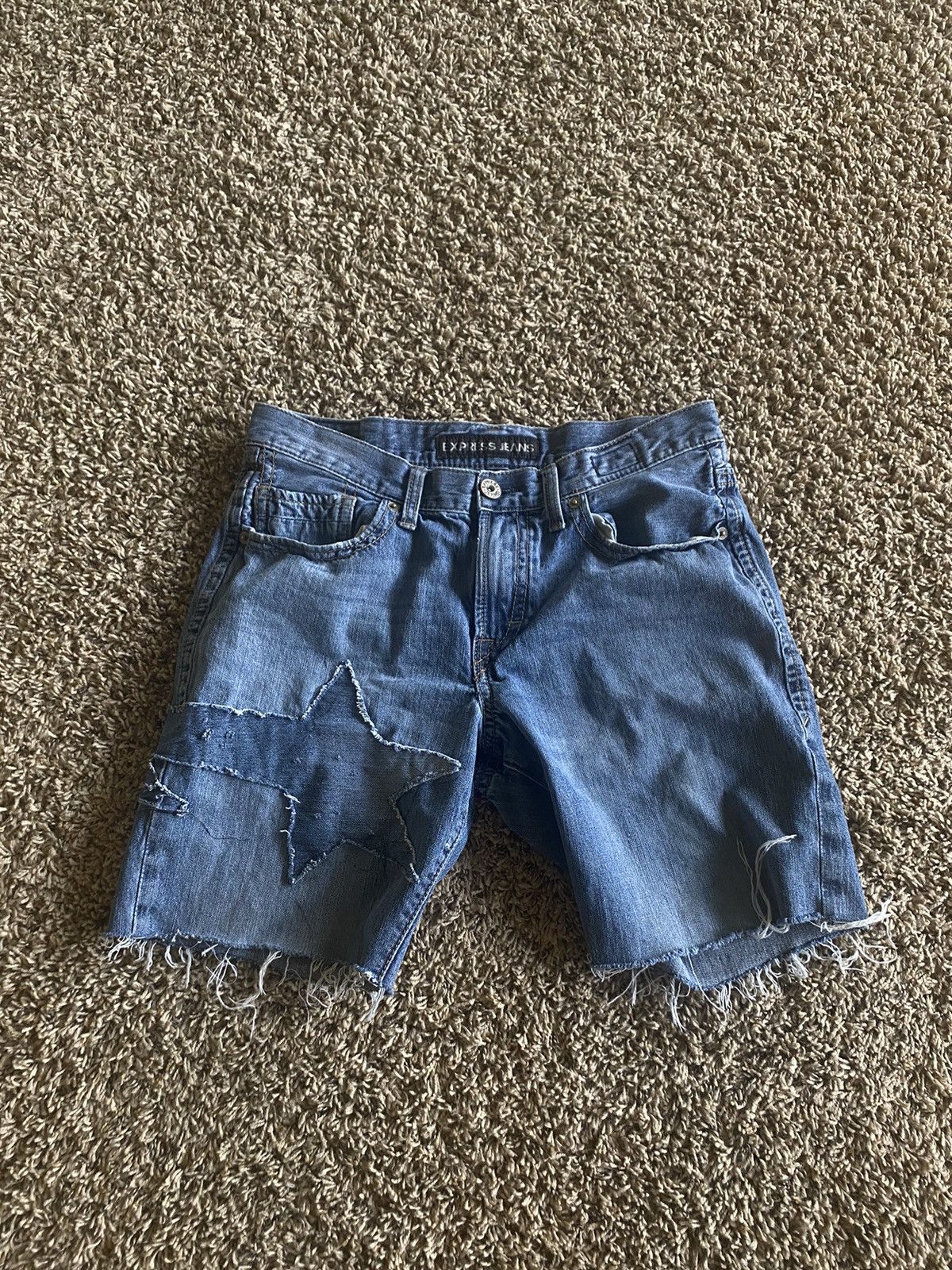 Express custom🦈star patch jorts ⭐️ | Grailed