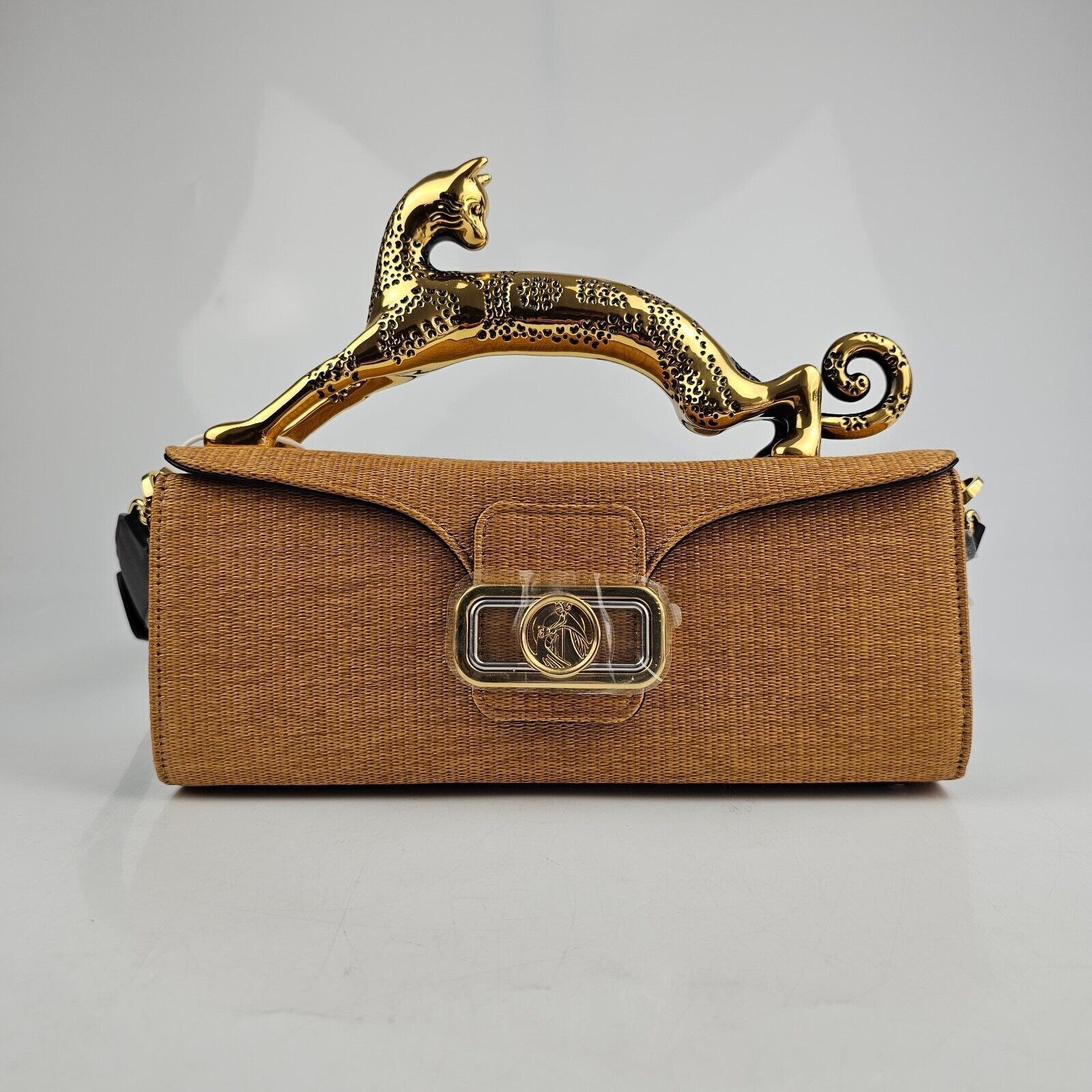 Lanvin Lanvin Cat Straw Raffia Top Handle Pencil Box Bag New | Grailed