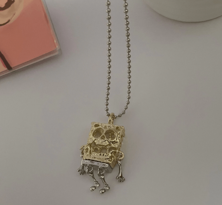 Custom Custom Spongebob Squarepants Zombie Goth Chain Necklace | Grailed
