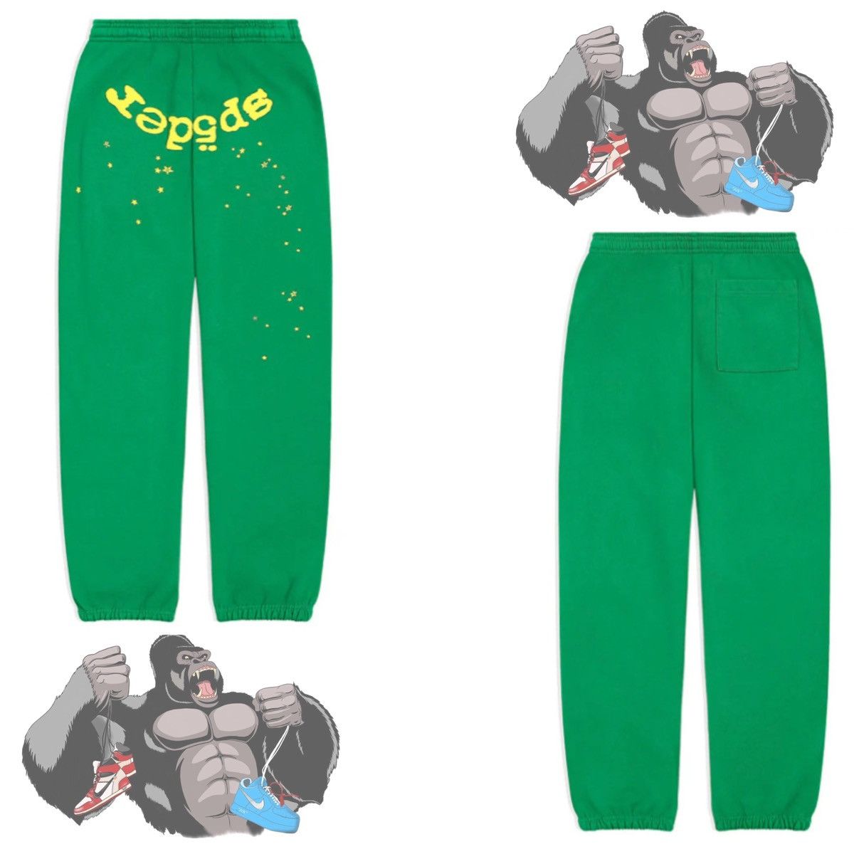 Spider Worldwide Sp5der OG Web Sweatpants Slime Green | Grailed