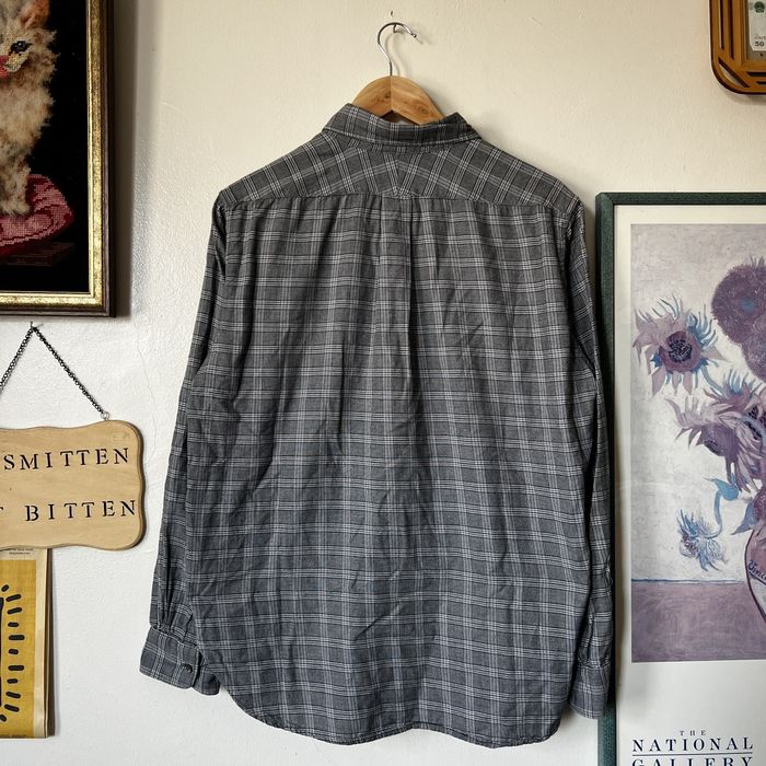 Engineered Garments Engineered Garments single-needle grey gingham ...
