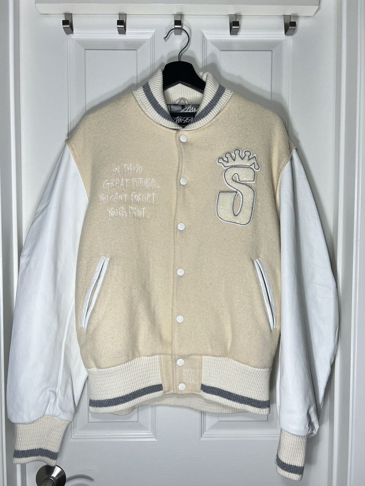 Stussy Stussy 25th Anniversary Varsity Leather Jacket 2005 Vintage ...