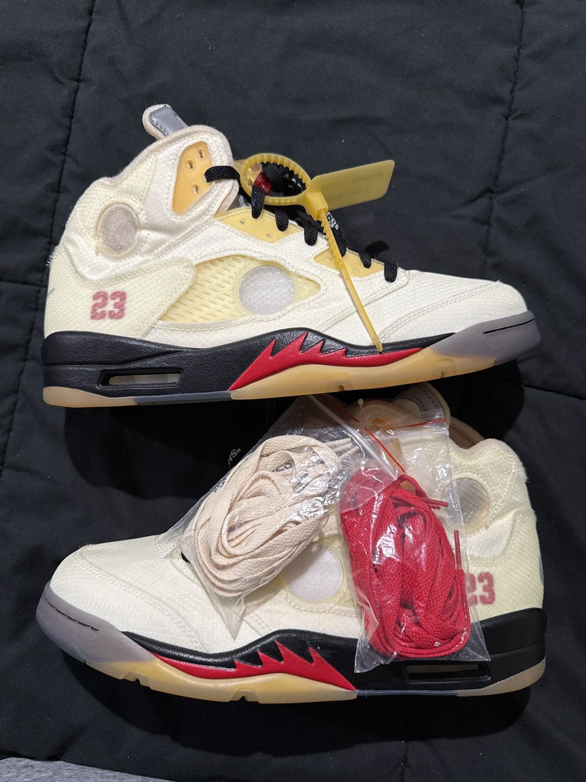 Nike × Off-White Off White x Nike Air Jordan 5 Retro Sail | Grailed