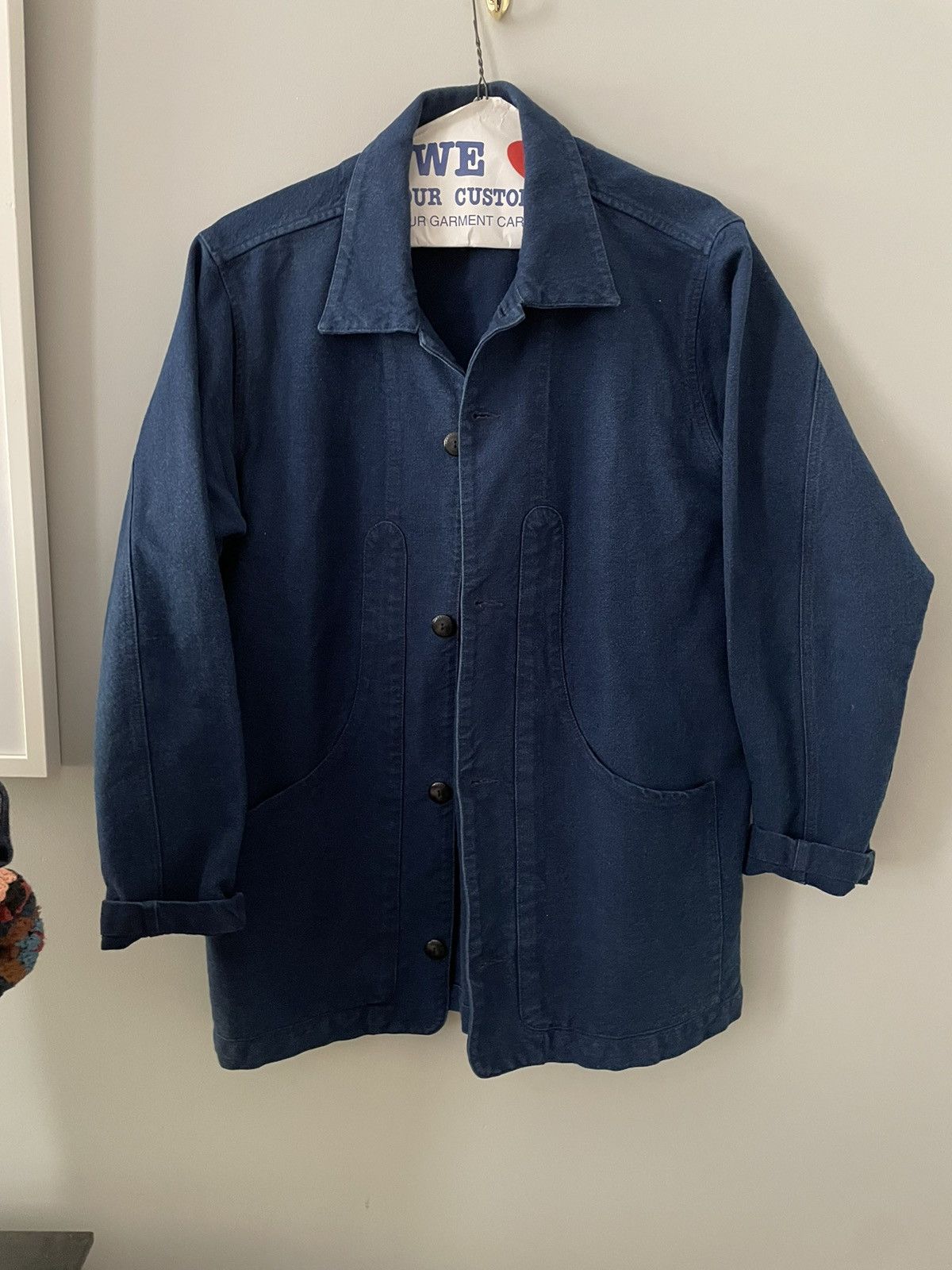 WYTHE Indigo rustic plain weave hunting jacket | Grailed