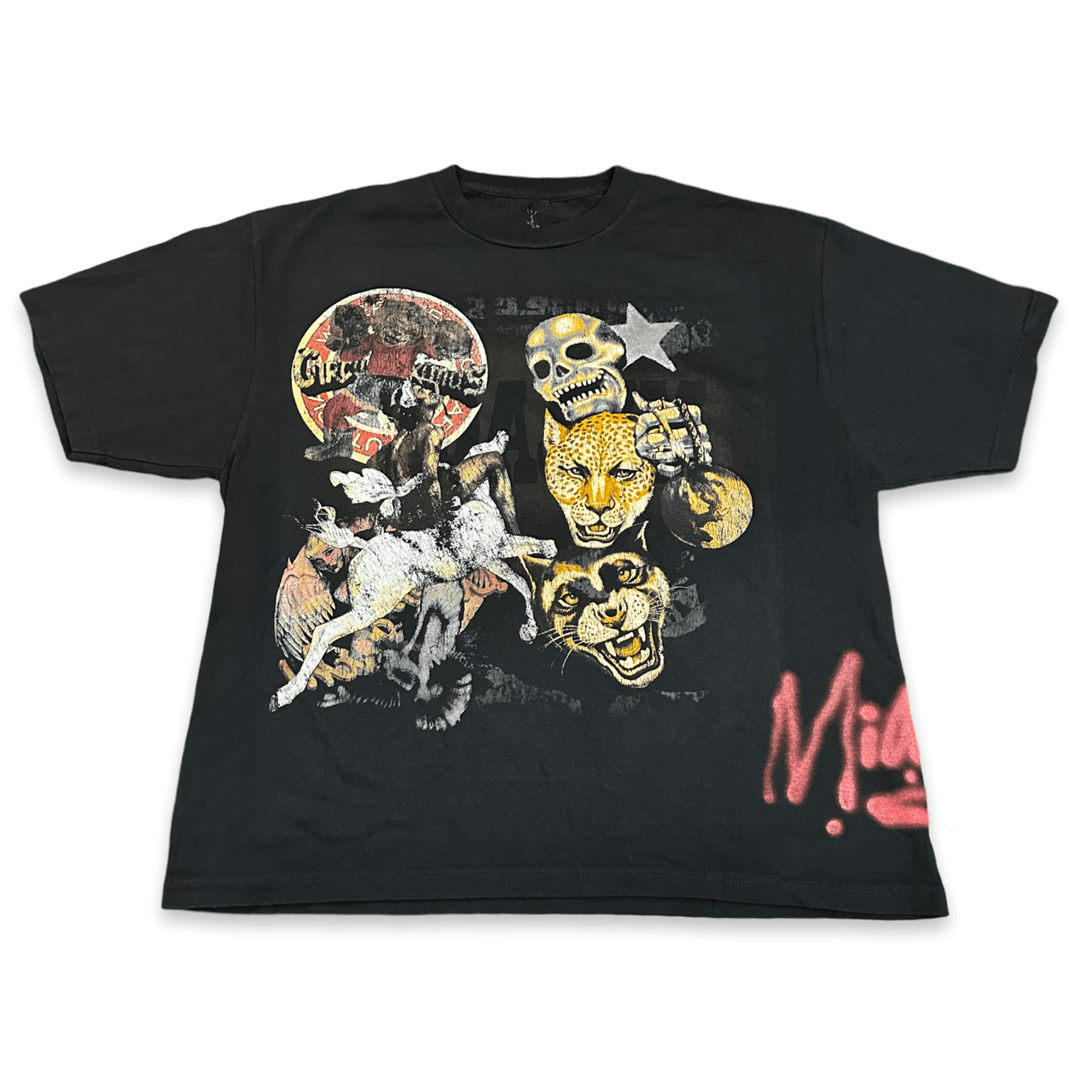 Travis Scott Travis Scott Utopia Miami Rolling Loud Black Washed Tee ...