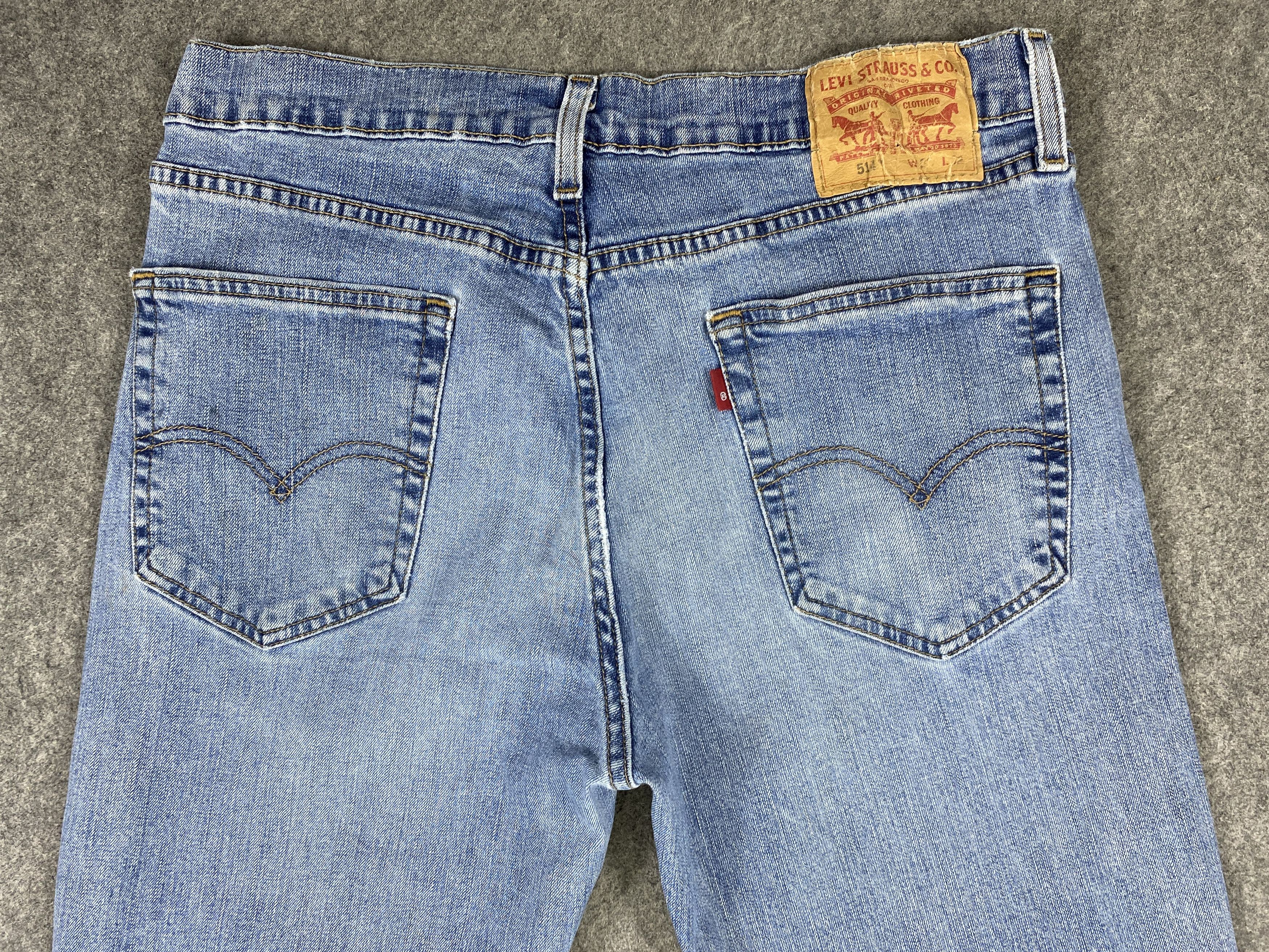 Japanese Brand Levi's 514 Light Wash Relaxed Fit Denim Jeans - Size ...