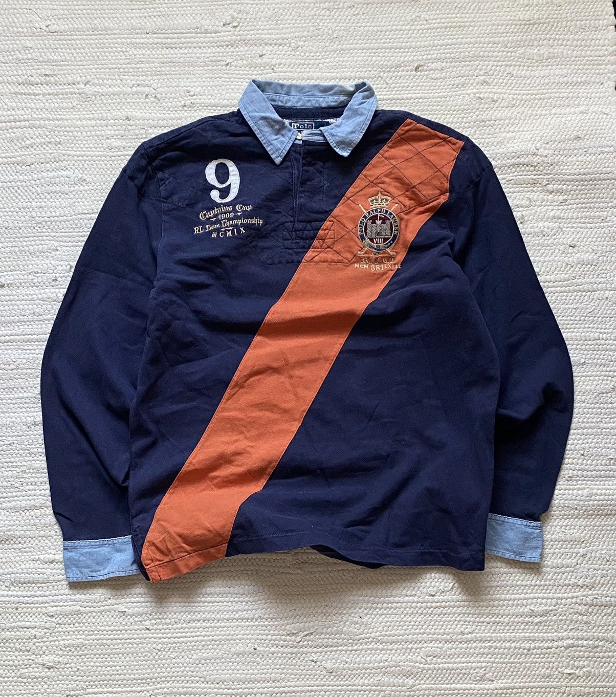 Ralph Lauren Vintage Rare Logo Polo Ralph Lauren Rugby Jersey Shirt ...